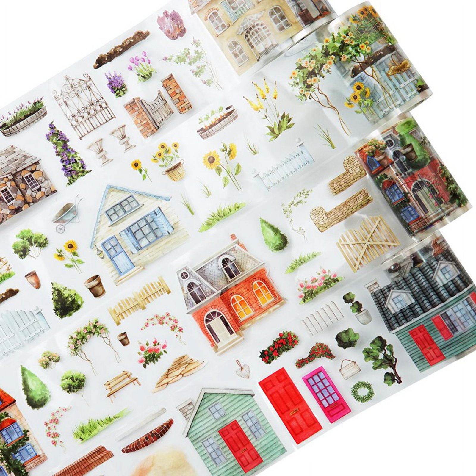 PET Tape Set, 4 Rolls of Scenic Ephemera Series - Walmart.com