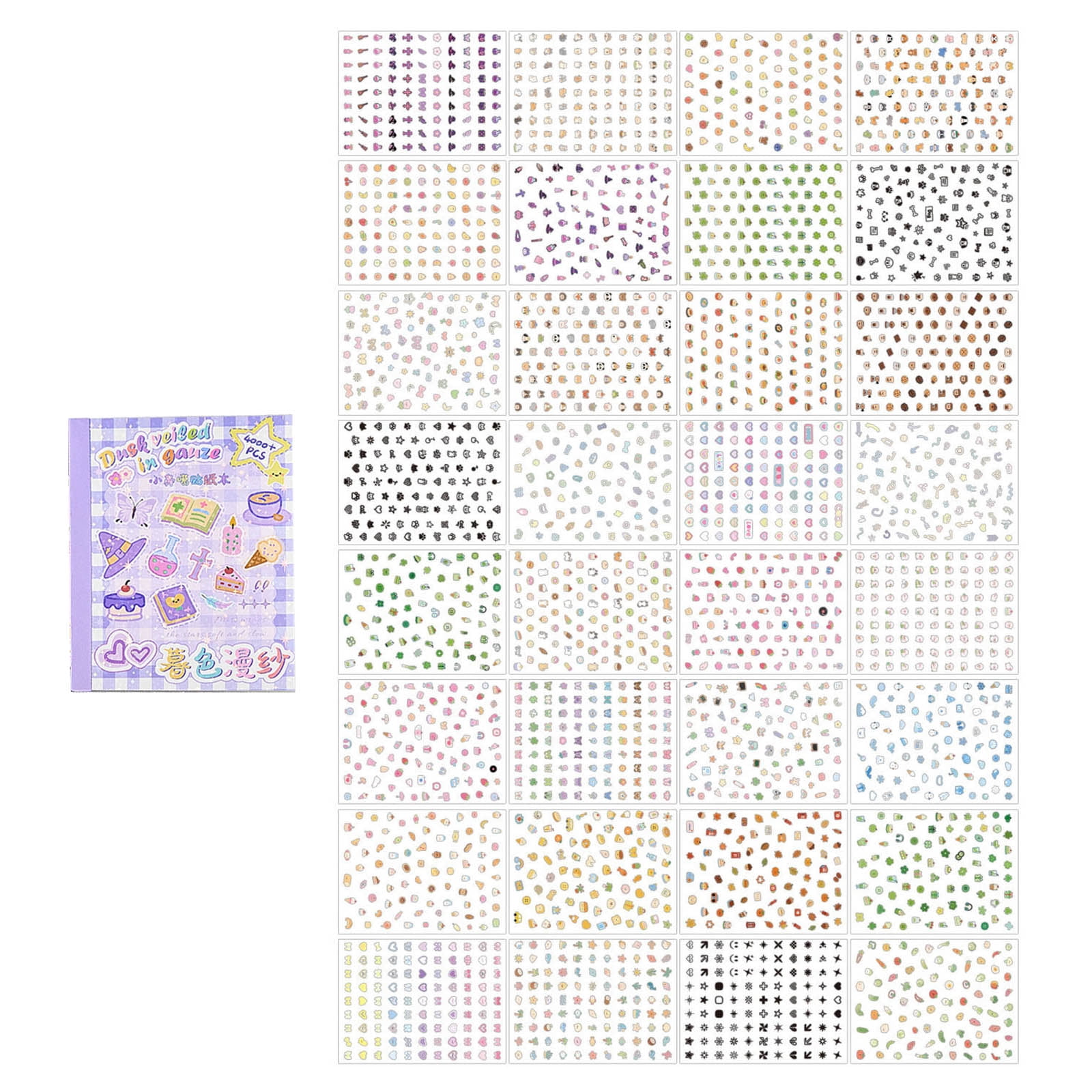 PET Tiny Cut Out Sticker Book with Designs for Crafting Fun - Walmart.com