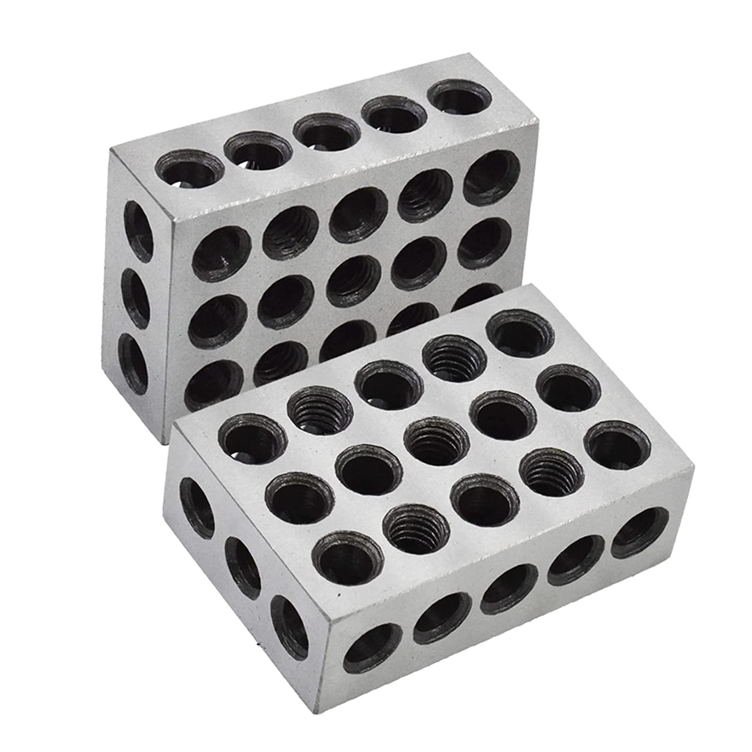 PET-U 1 Pair of 1-2-3 Blocks Matched Pair with 23 Holes Precision ...