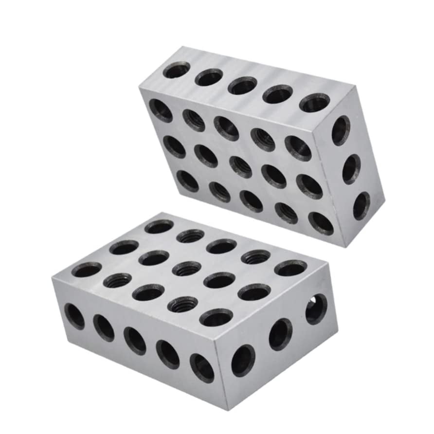 PET-U 1 Pair of Matched 2-4-6 Precision Parallel Blocks, 23-Hole 0.0003 ...
