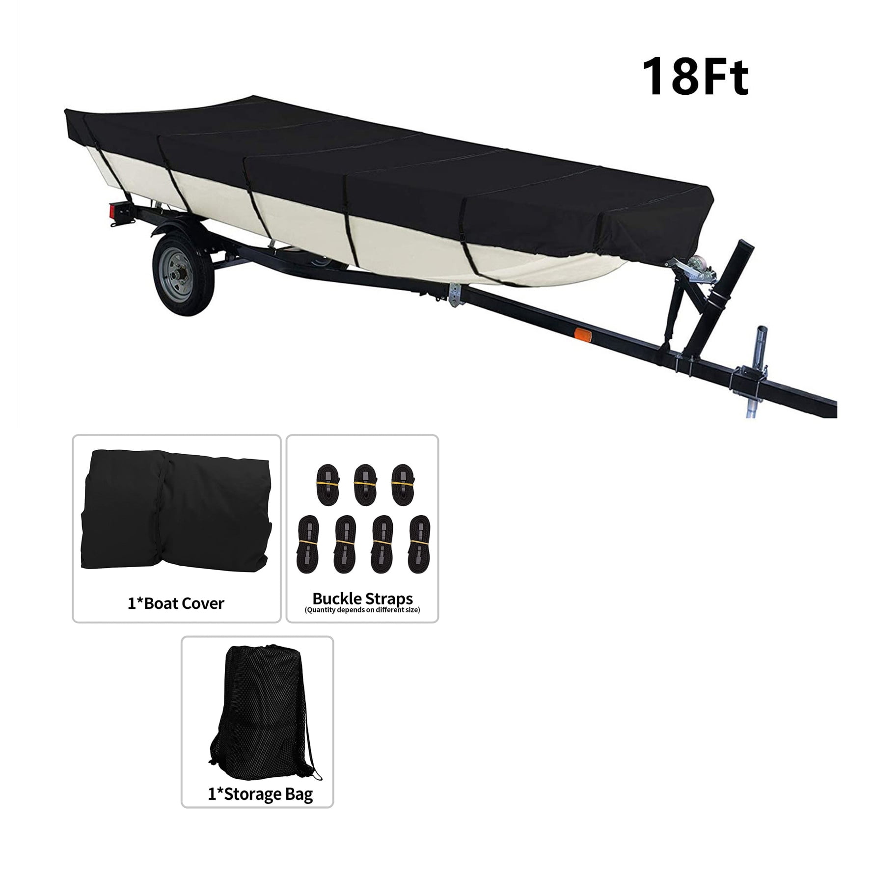 PET-U 210D Marine Grade Boat Cover - Water Proof Heavy Duty trailerable ...
