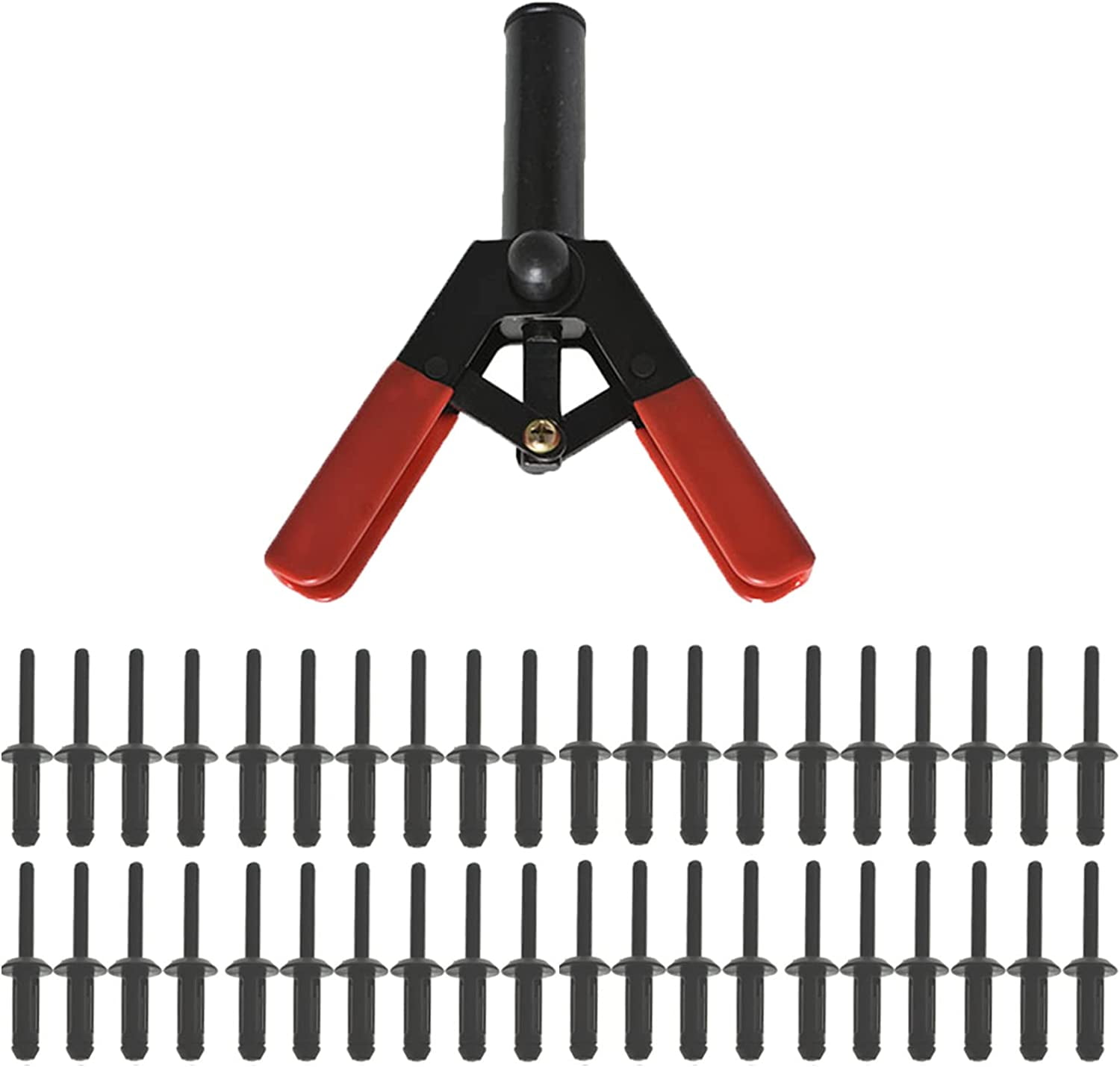 PET-U 41 Pcs Plastic Riveter Rivet Gun Quick Set for All Plastic Rivets ...