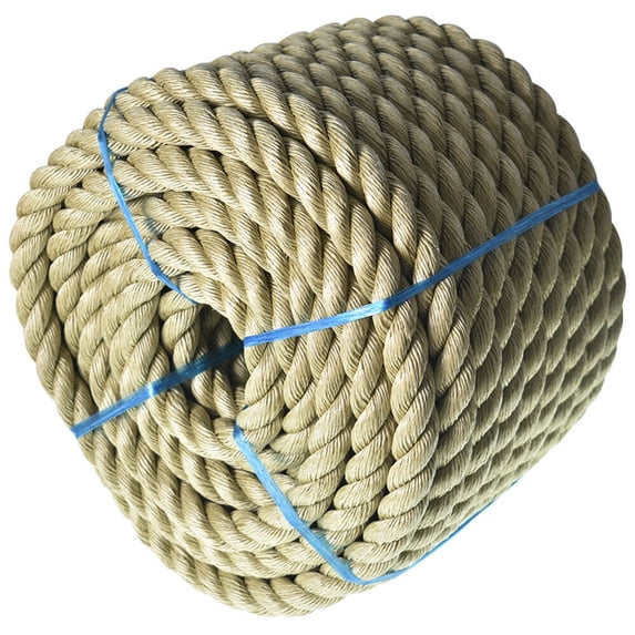PET-U 50' /100' 3strand Rope Synthetic Hemp Decking Garden Decorative ...