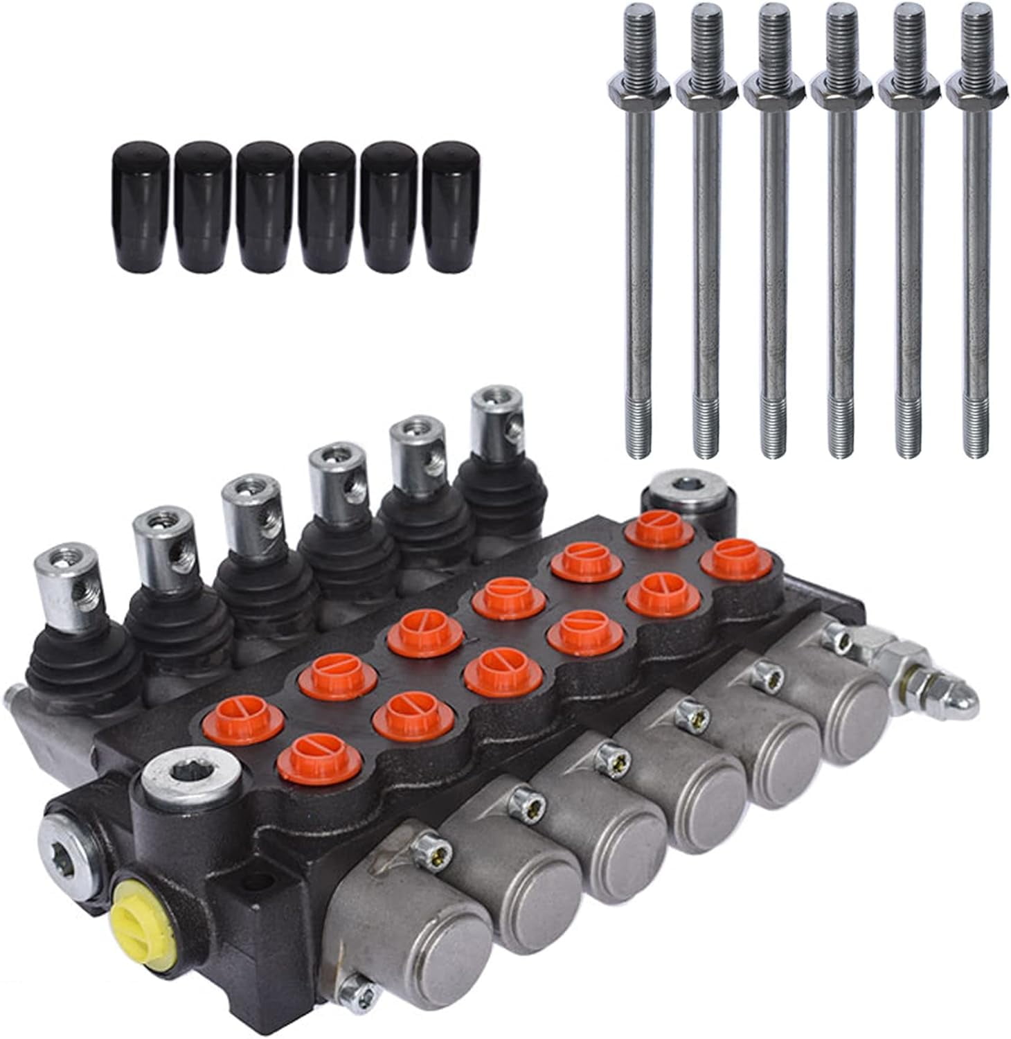 PET-U 6 Spool 11 GPM Hydraulic Directional Control Valve, 3600 PSI BSPP ...