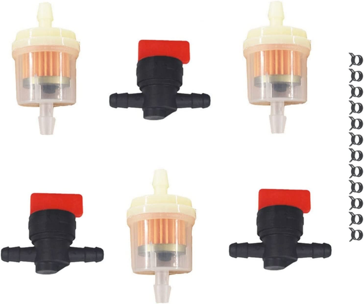 PET-U 698183 494768 Fuel Filter with Shut Cut Off Valve Clamp ...