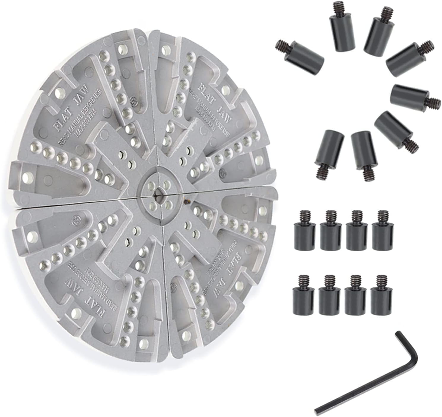 PET-U 8 Inch Woodworking Flat Jaws Chuck for PSI C-Series Lathe ...