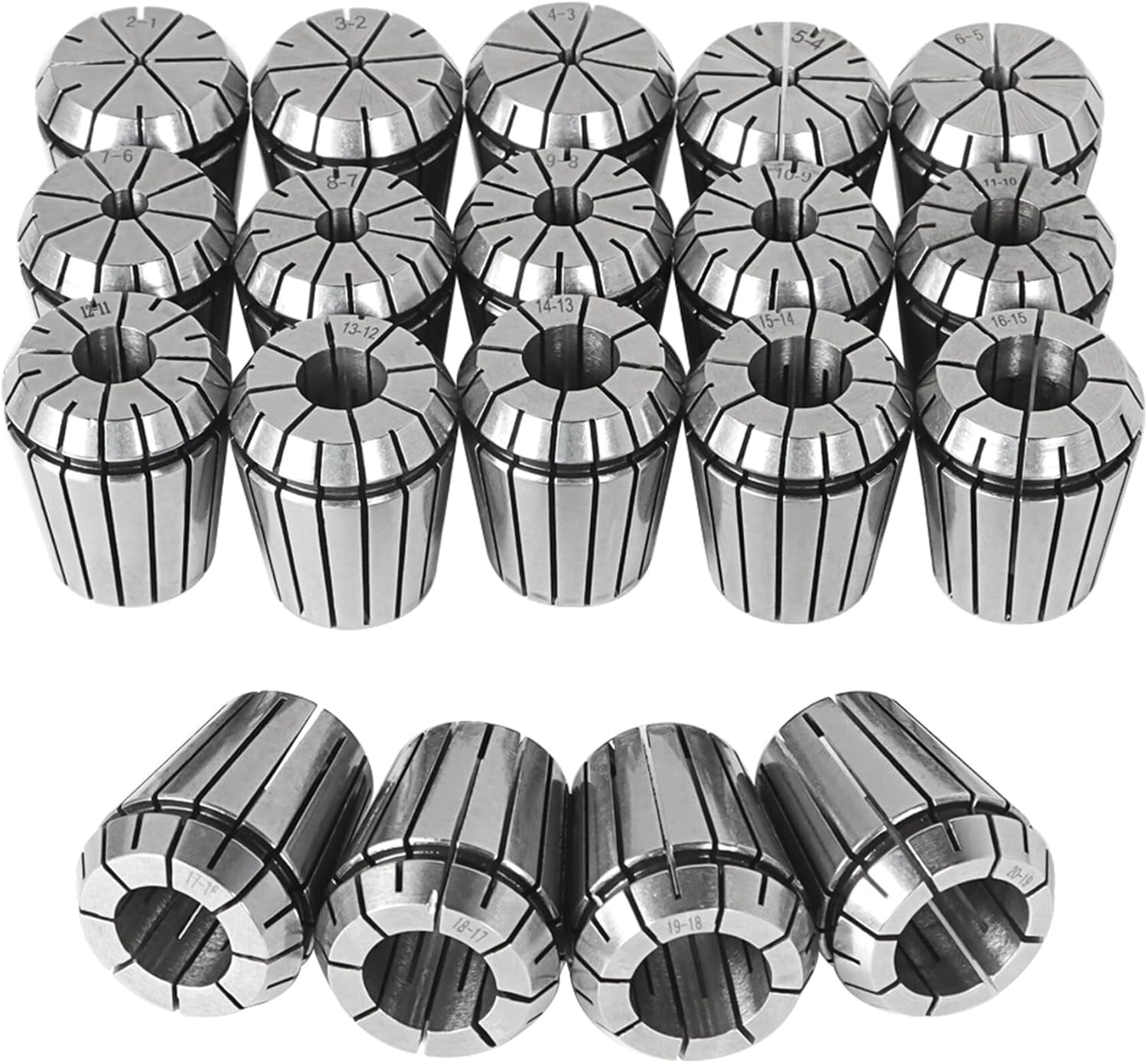 PET-U ER32 19PCS 2MM-20MM Accuracy Spring Collets Fit for CNC Milling ...