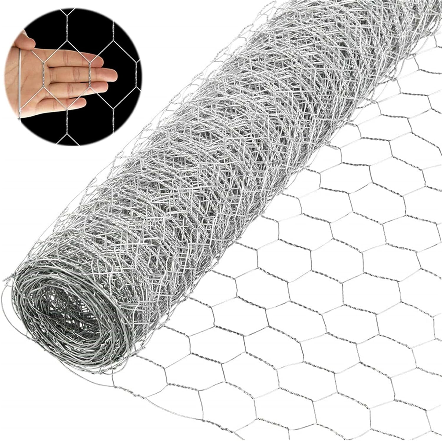 PETU Galvanized Hexagonal Poultry Netting, 2 Inch Mesh, 48x150ft, Craft ...