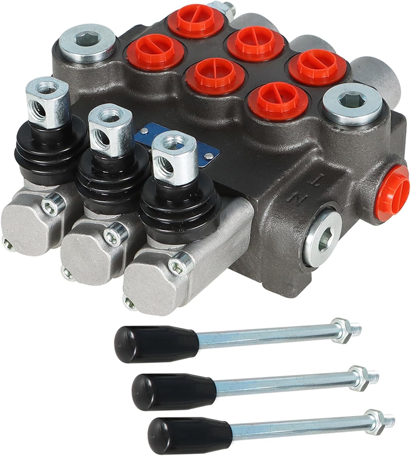 PET-U Hydraulic Controller 3 Spool 13 Gpm Adjustable Double Acting ...