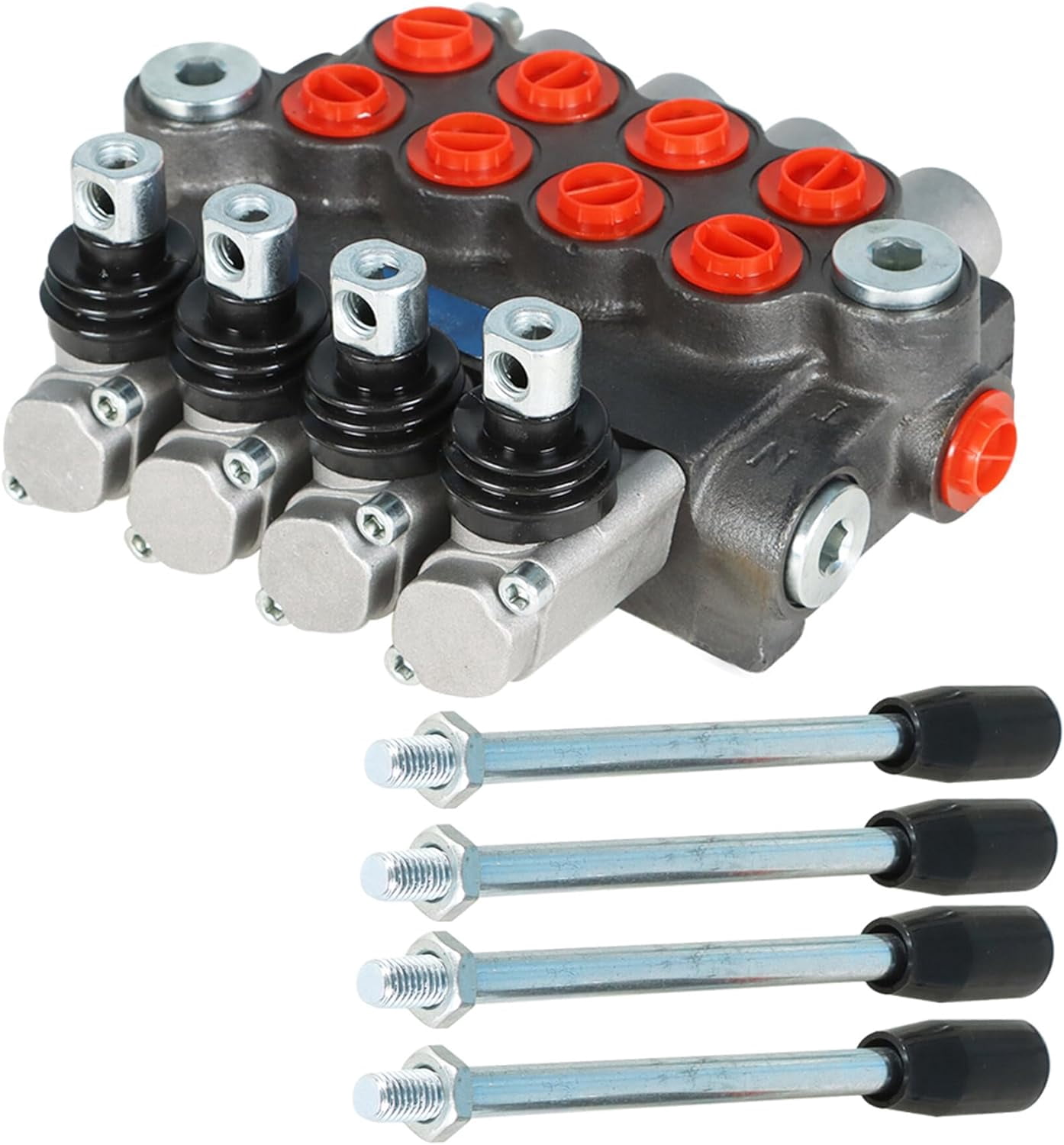 PET-U Hydraulic Controller 4 Spool 11 Gpm Adjustable Double Acting ...