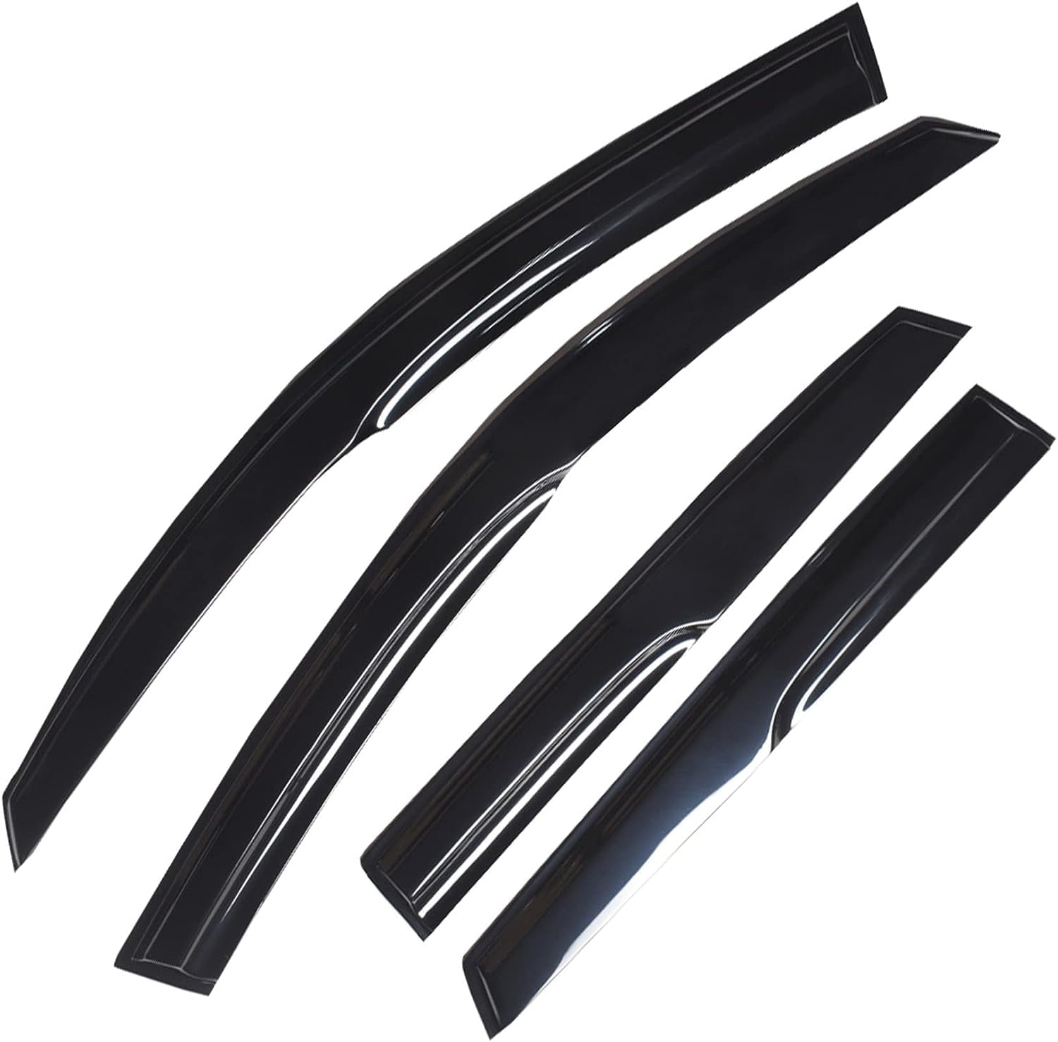 PET-U Window Visors Sun Rain Guards - Window Deflectors for Car 4-Pack ...