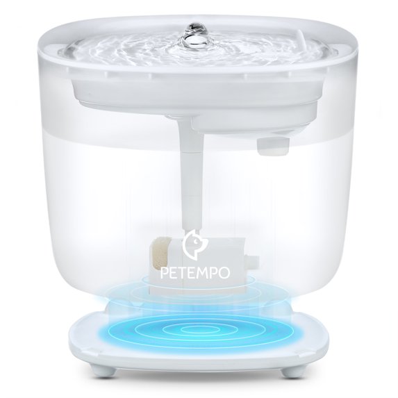 PETEMPO LED Cat Waterfall, Wireless Pump, 2 Flow Modes, 2L Capacity for ...