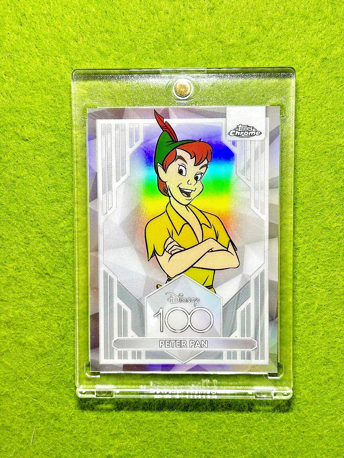 PETER PAN Disney 100 SILVER REFRACTOR CARD 2023 Topps Chrome LORCANA ...