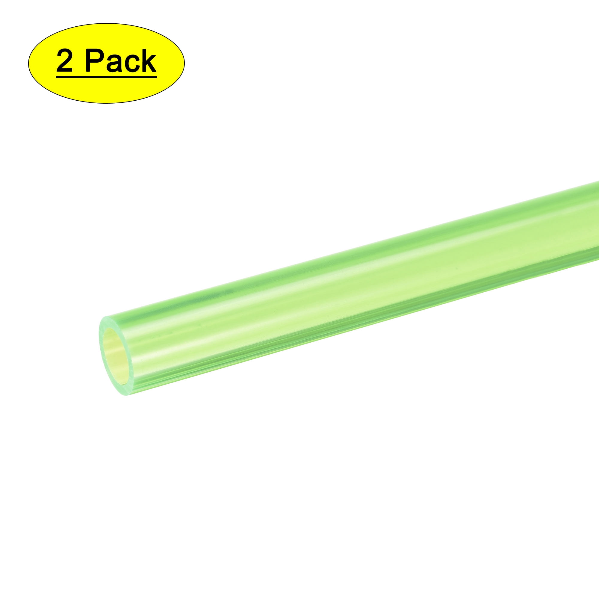 PETG Tubing Hard 10mm ID, 14mm OD, 50cm Length, Green with Fluorescent ...