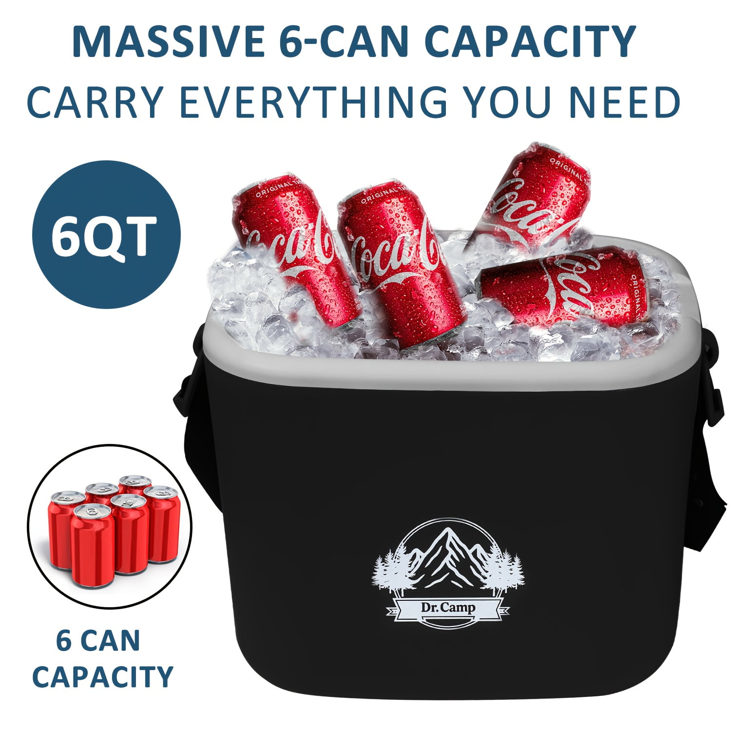 PETGLE Portable Outdoor Cooler Box - Durable Plastic Ice Chest with ...
