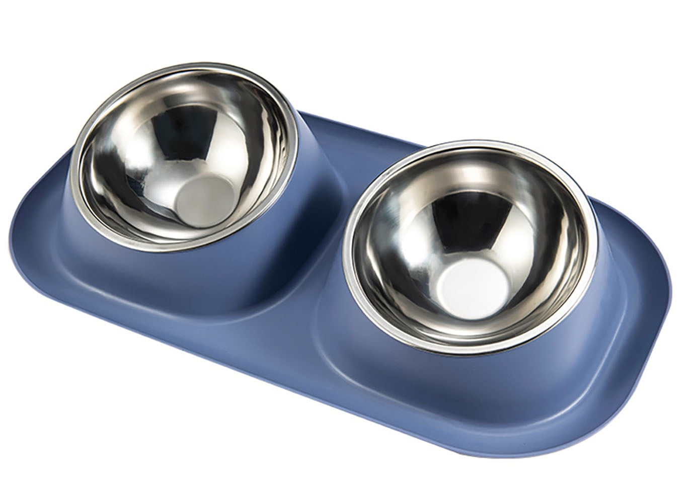 PETIMI Pet Bowl, Dog and Cat Food Dish, 2 Removable Non-Skid Stainless ...