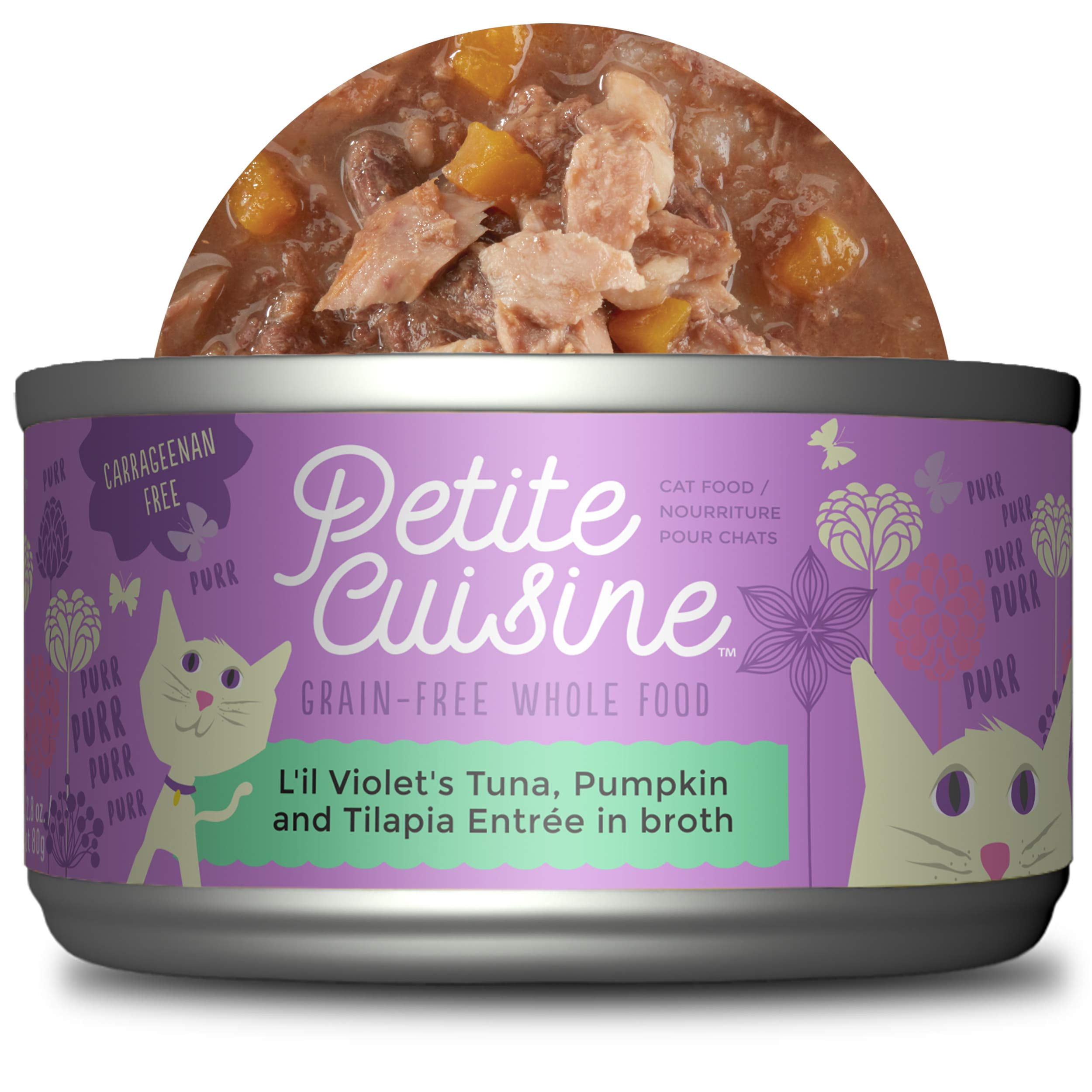 PETITE CUISINE Grain-Free Wet Cat Food, L'il Violet's Tuna, Pumpkin and ...