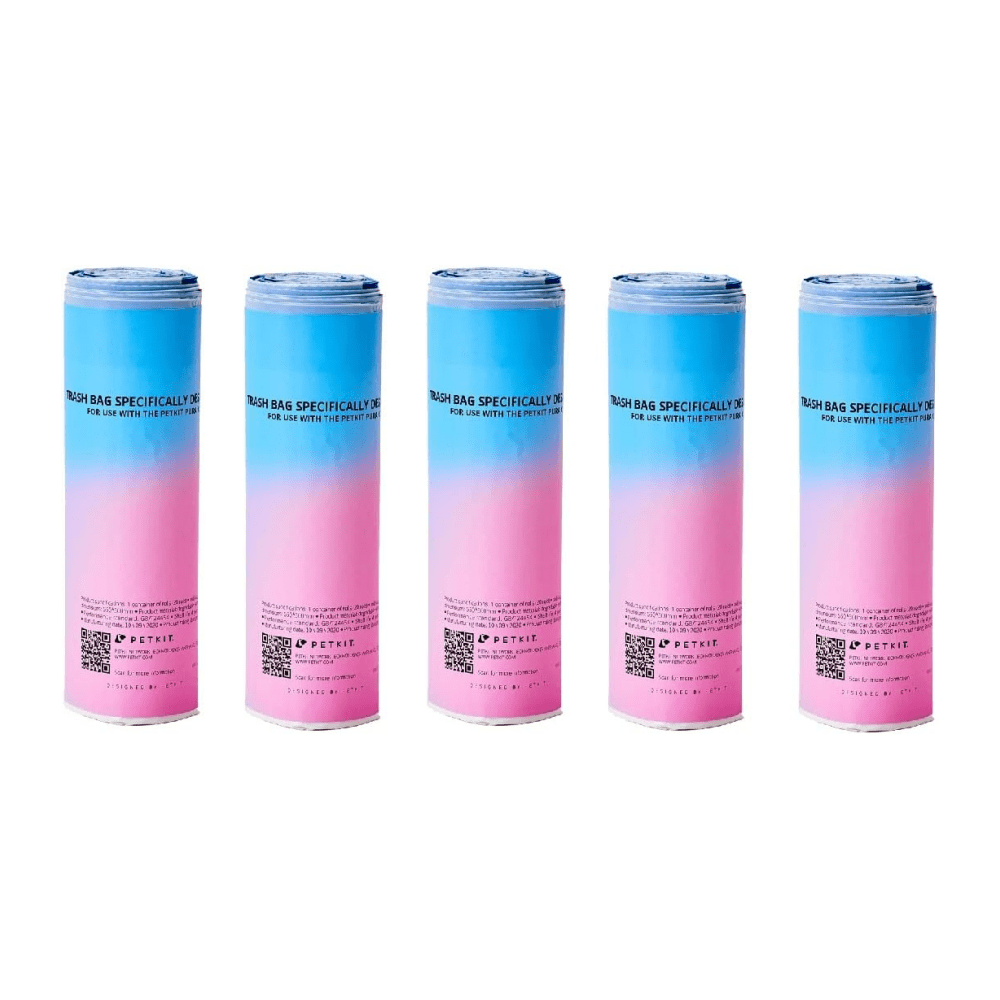 PETKIT 5 Rolls Portable Waste Bags, Waste Bags for Purax Puramax Self ...