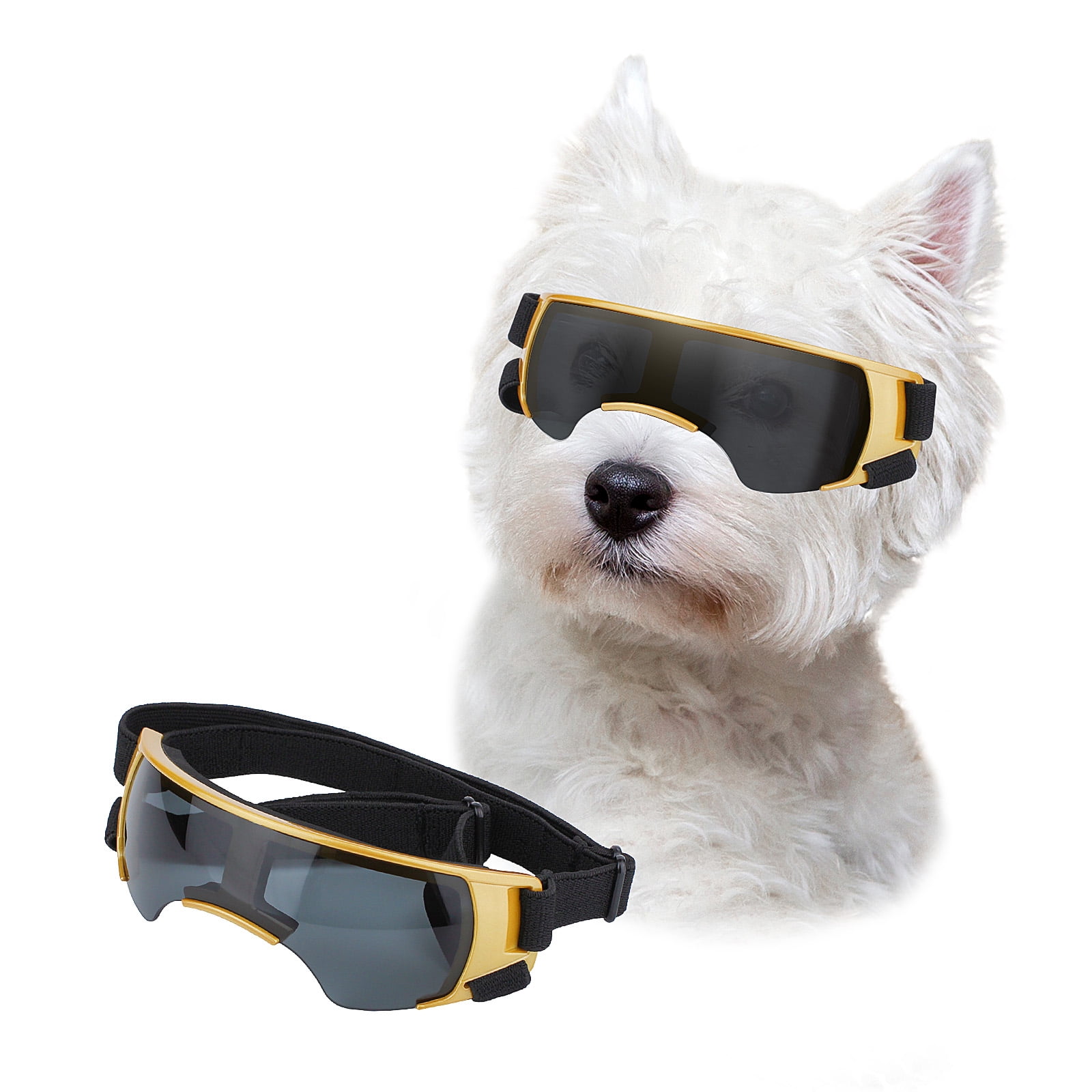 PETLESO Dog Goggle Anti-UV Dog Sunglasses with Adjustable Strap ...