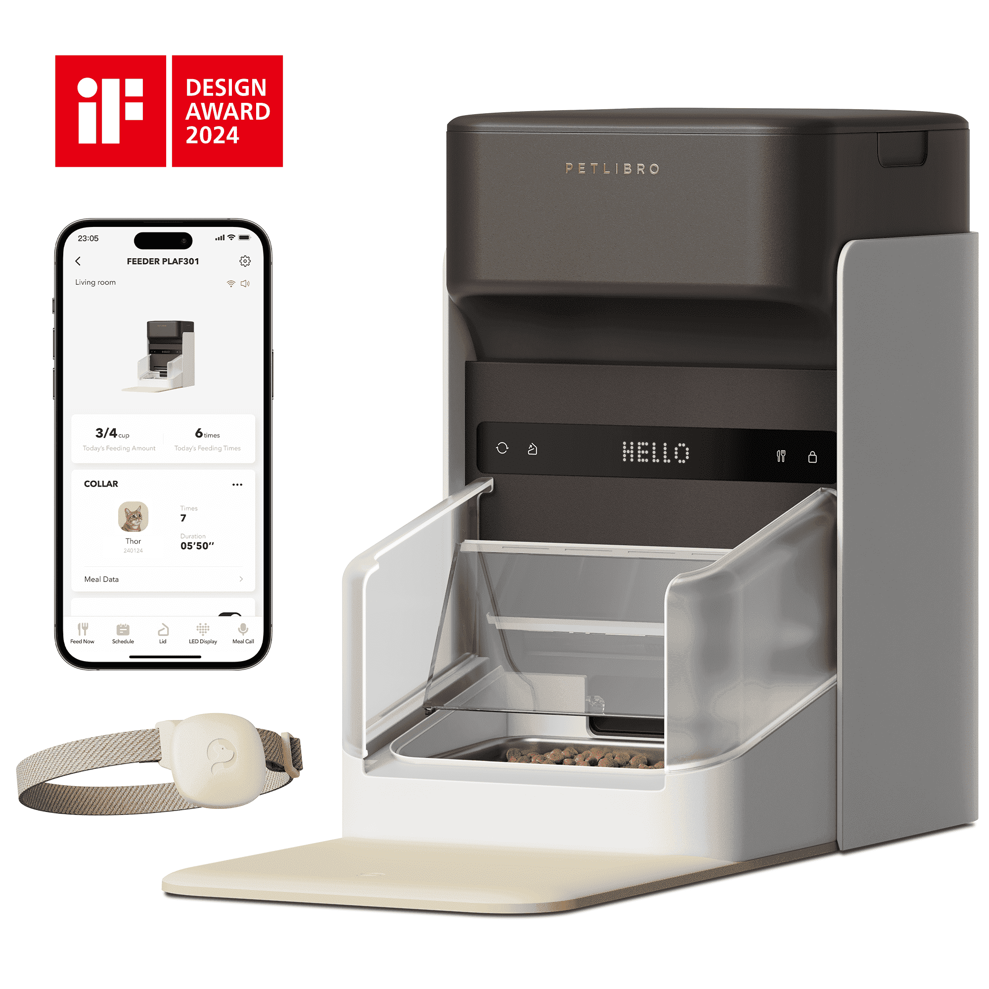 Petlibro Upgraded RFID Automatic Cat Feeder, 5G Wi-Fi Automatic Pet ...