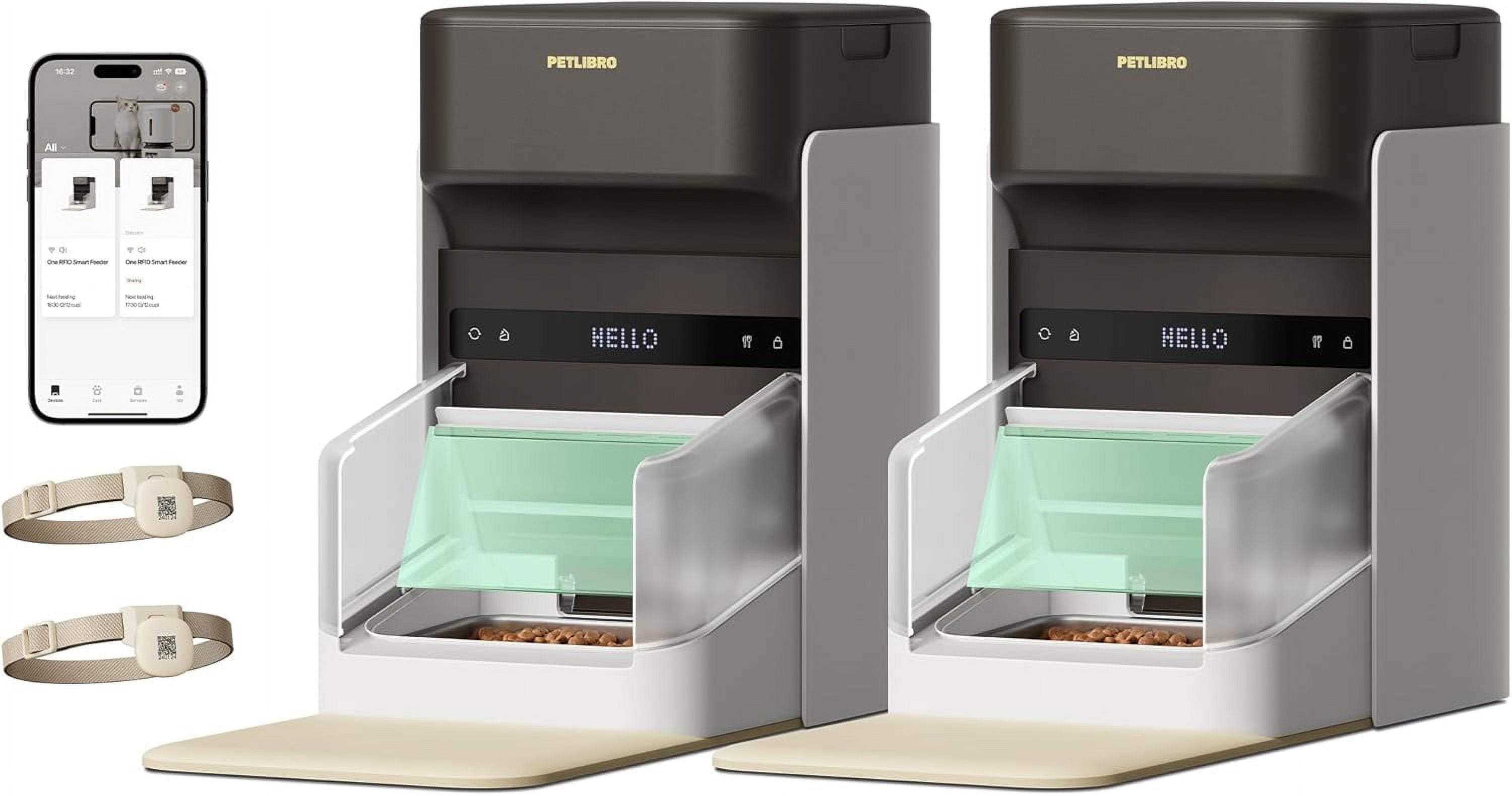 Petlibro Upgraded RFID Automatic Cat Feeder, 5G Wi-Fi Pet Feeder, 3L ...