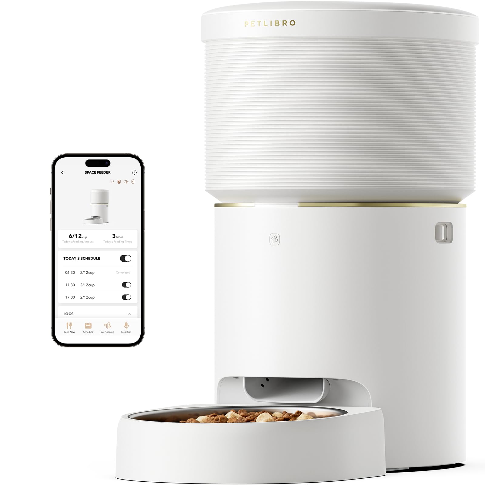 PETLIBRO Vacuum-Sealed Automatic Cat Feeders, 8L/34Cups Automatic Dog ...