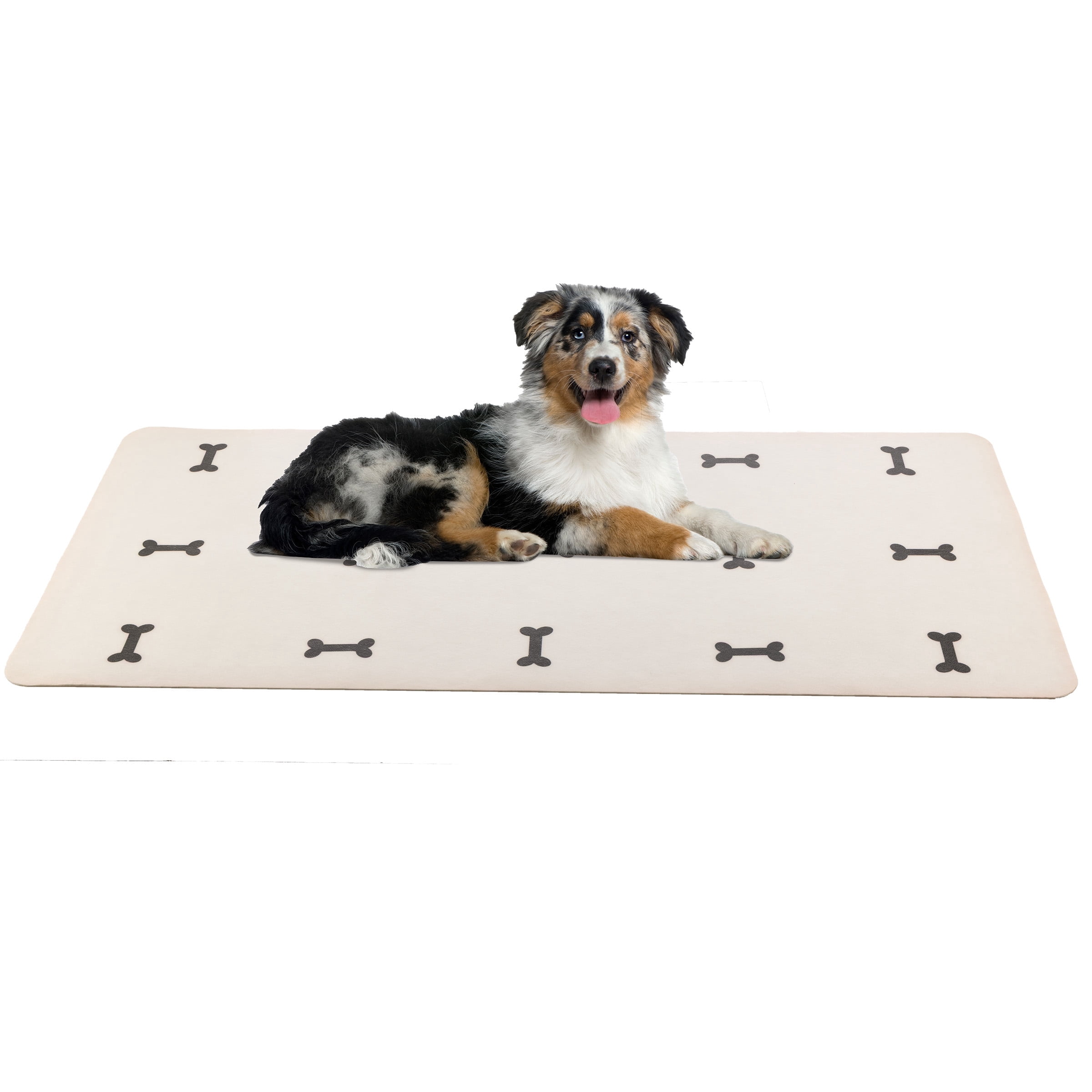 PETMAKER 46.5”x24” Large PVC Dog Mat for Food and Water, Crate Pad, and ...