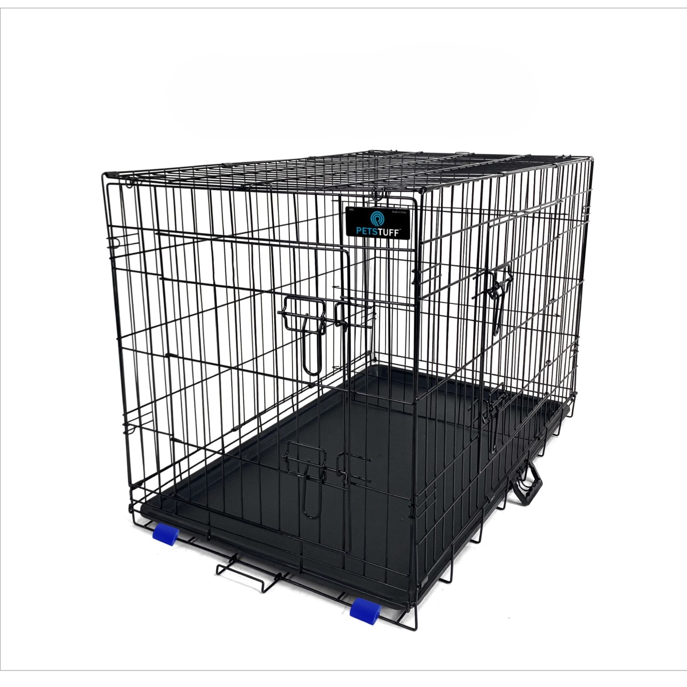 PETS TUFF Great Crates for Dogs and Pets, 36" Two-Door, Folds Flat ...