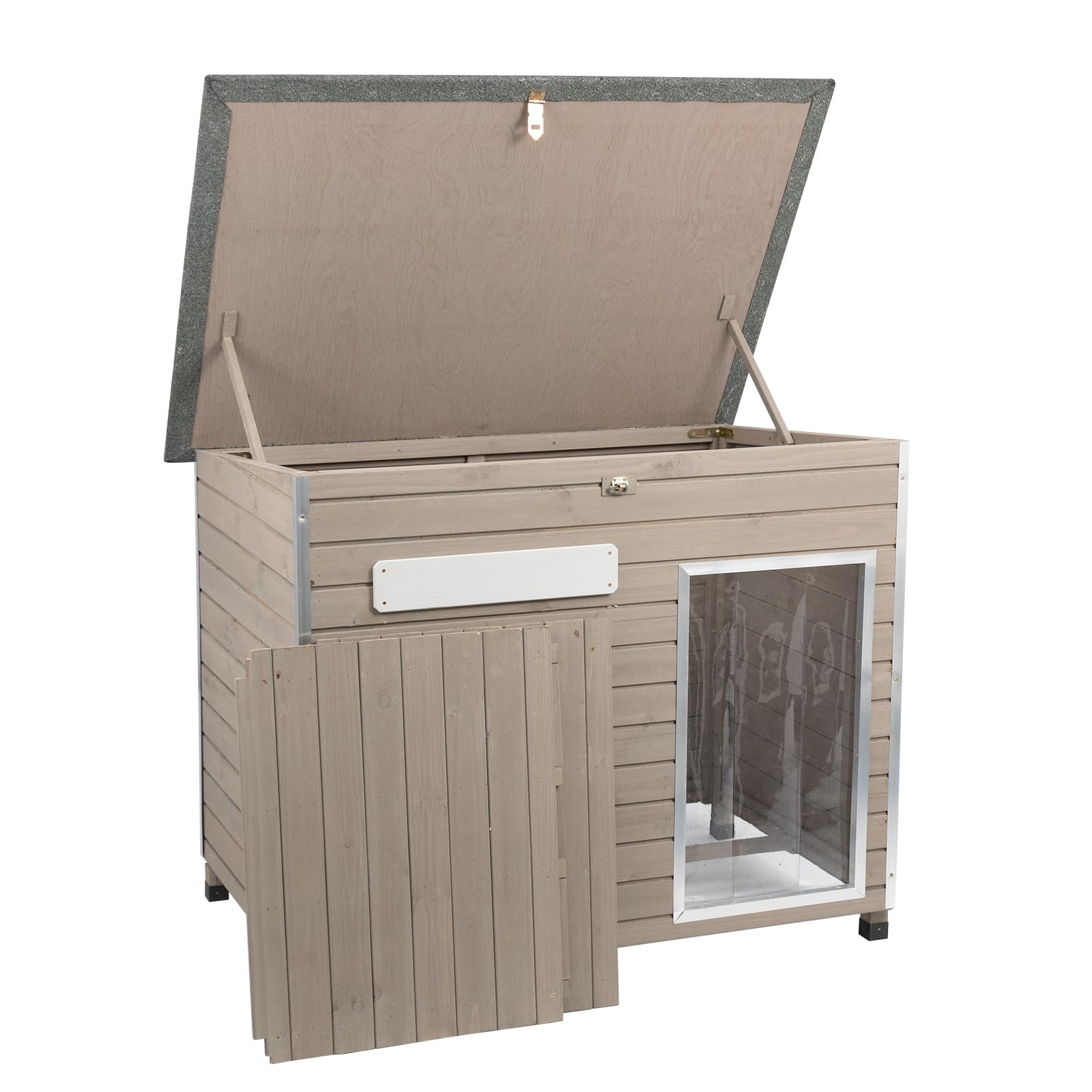 "PETSCOSSET 39.4"" Heavy Duty Dog House for Outdoor & Indoor, Fir Wood ...