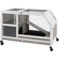 PETSCOSSET Guinea Pig Cage Indoor, Large Small Animal Cage on Wheels ...