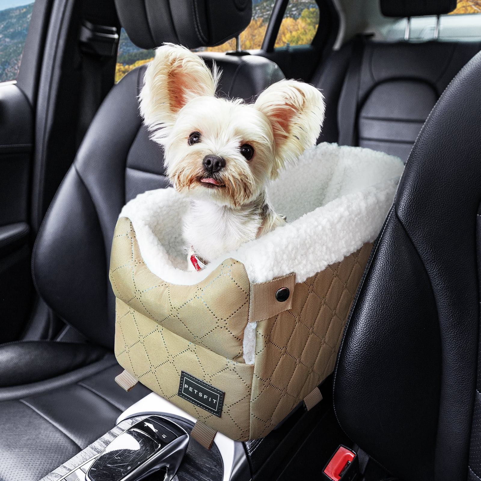 PETSFIT Dog Car Seats for Small Dogs with Safe Protection Hooks, Small ...
