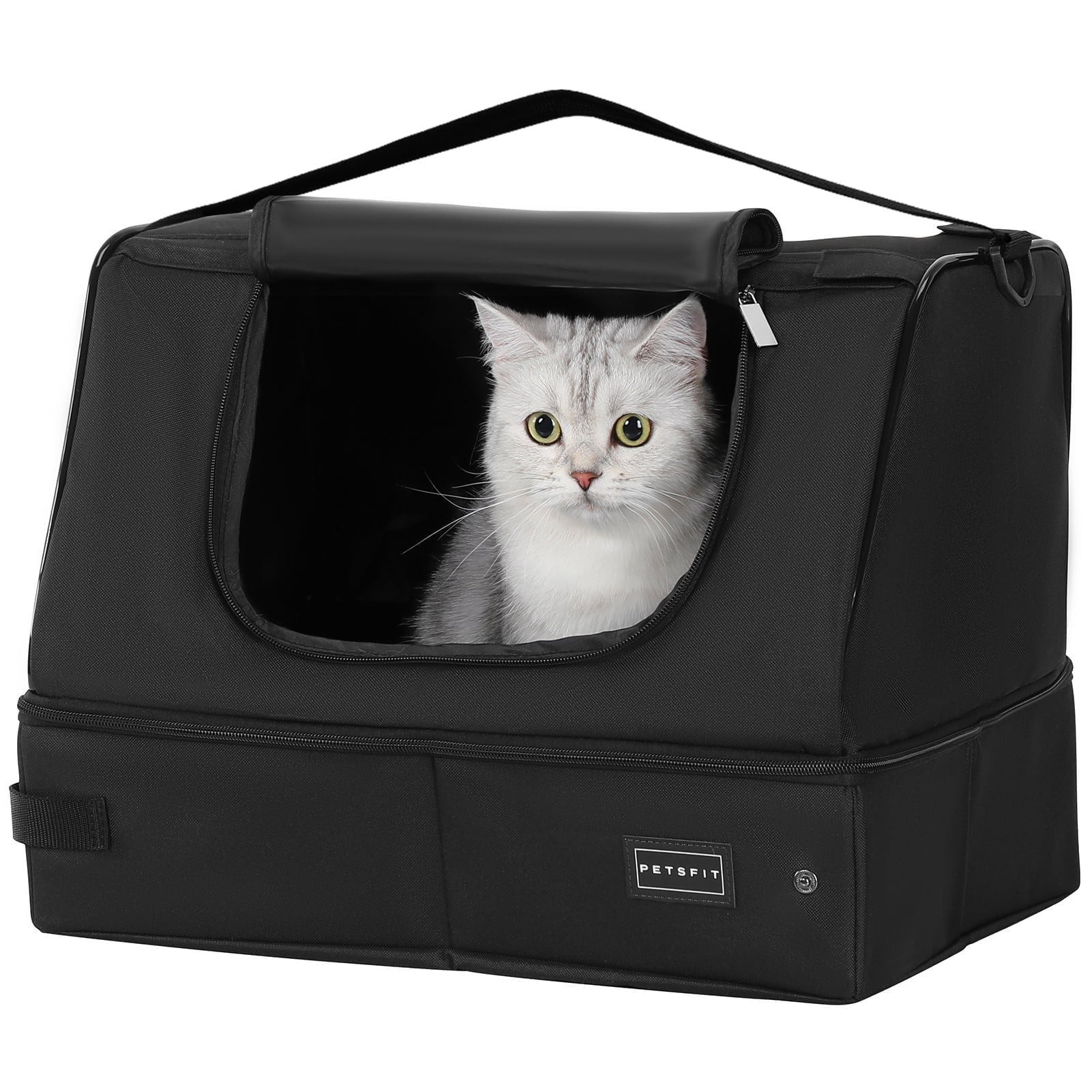 Free Shipping! Petsfit Portable Cat Litter Box Covered Travel Foldable ...