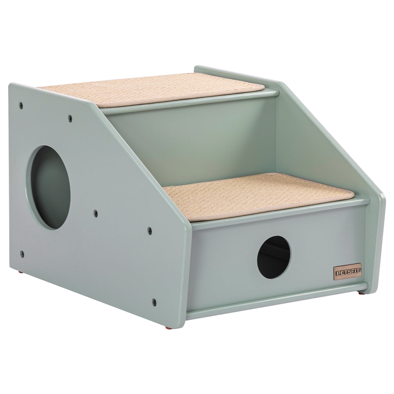 PETSFIT Wooden Dog Stairs ,Pet Stairs for Small Dogs to Get on Bed,Easy ...