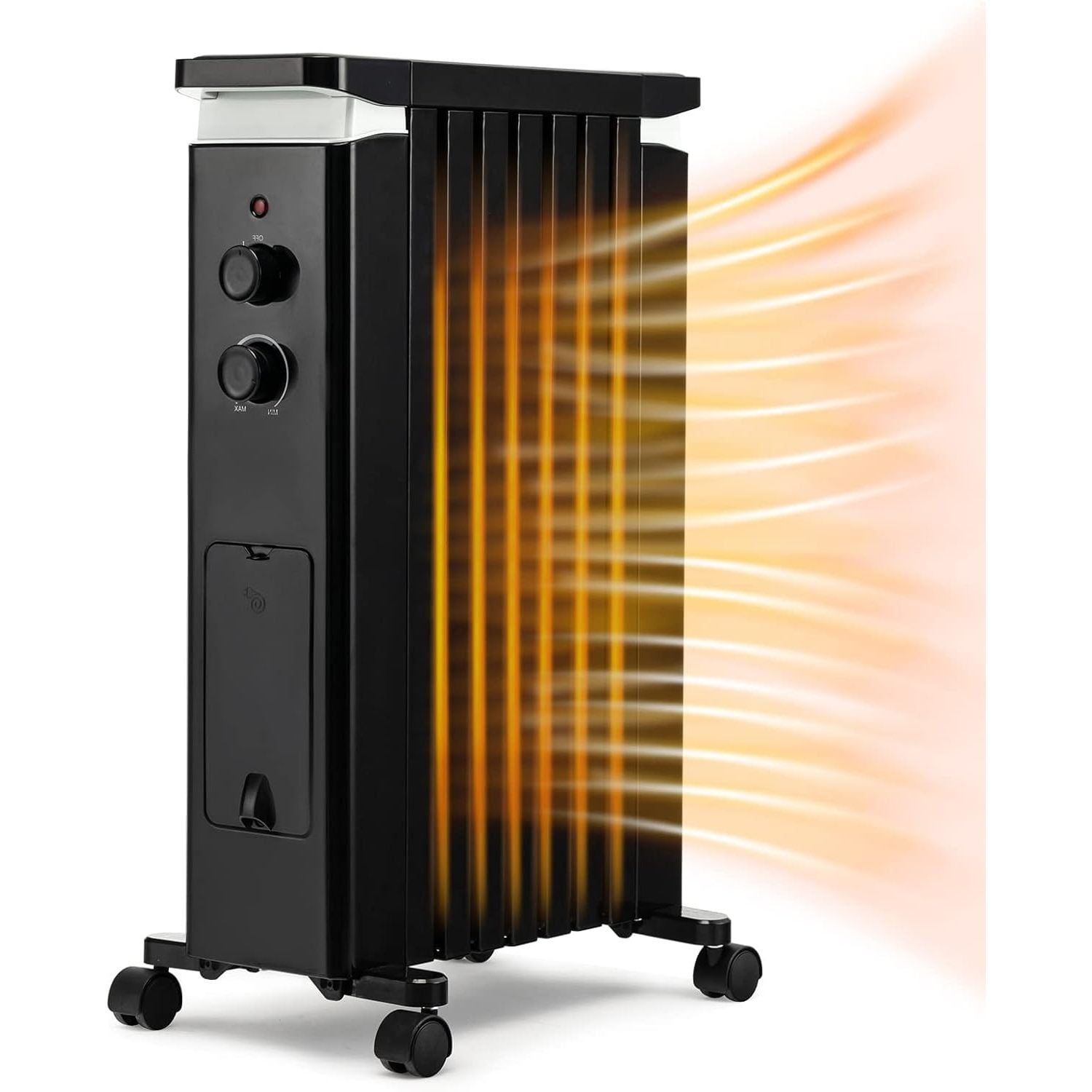 PETSITE Oil-Filled Radiator Heater, 1500W Electric Space Heater with 3 ...