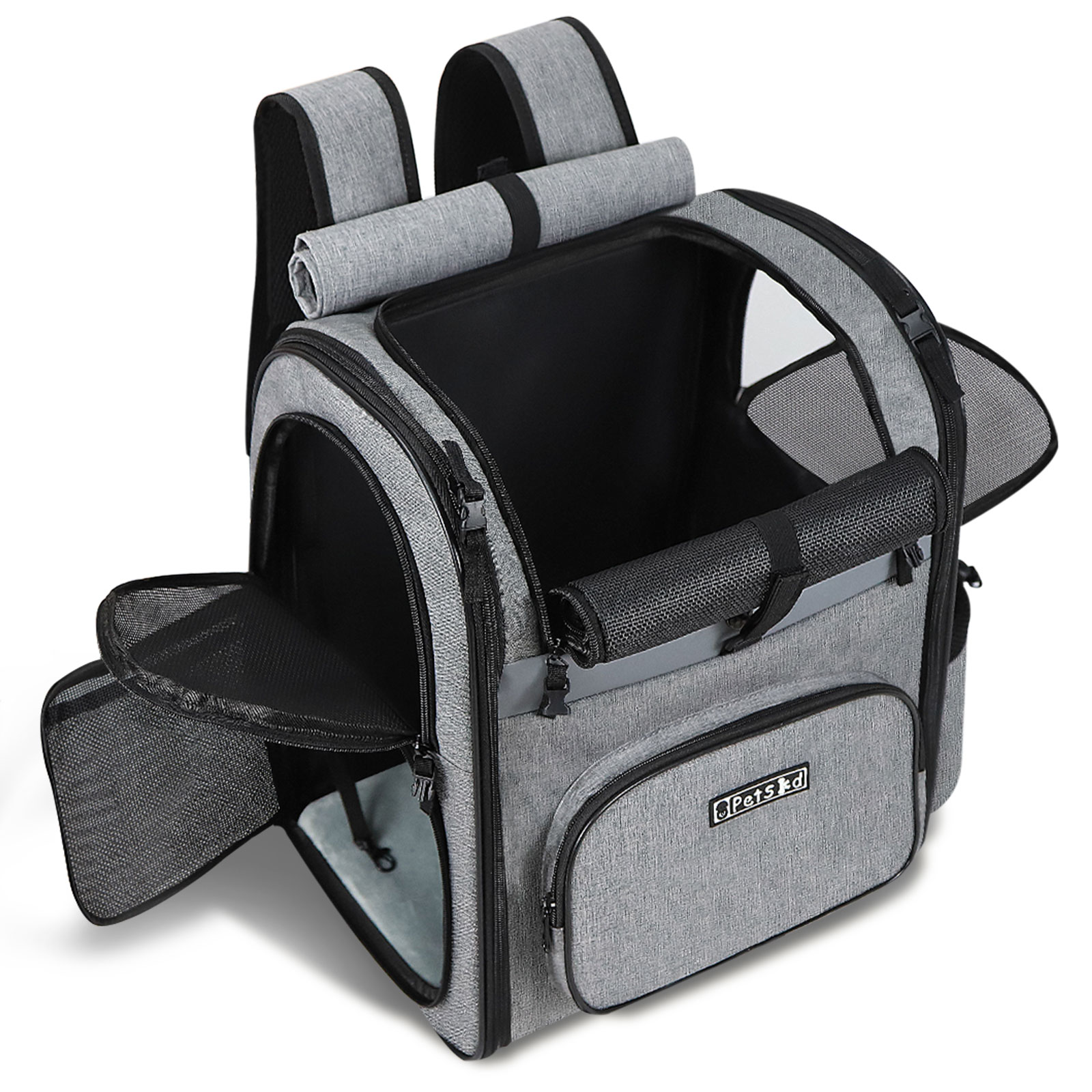 Pawsse Pet Carrier Backpack, Green & Gray, 16"H x13.2"L x12"W - Walmart.com