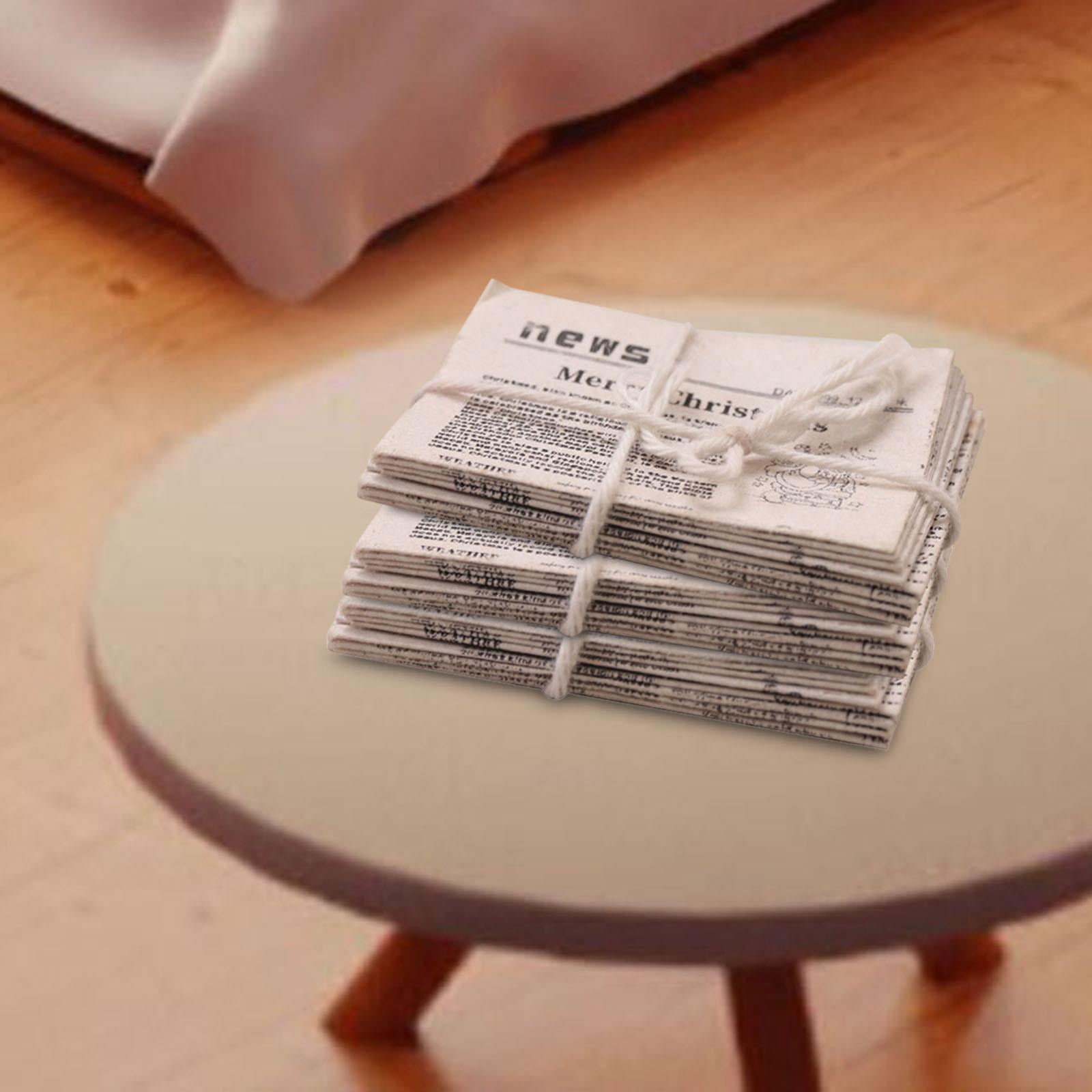 PETSOLA 1/12 Dollhouse Newspaper Miniature Newspaper Ornaments Scene ...