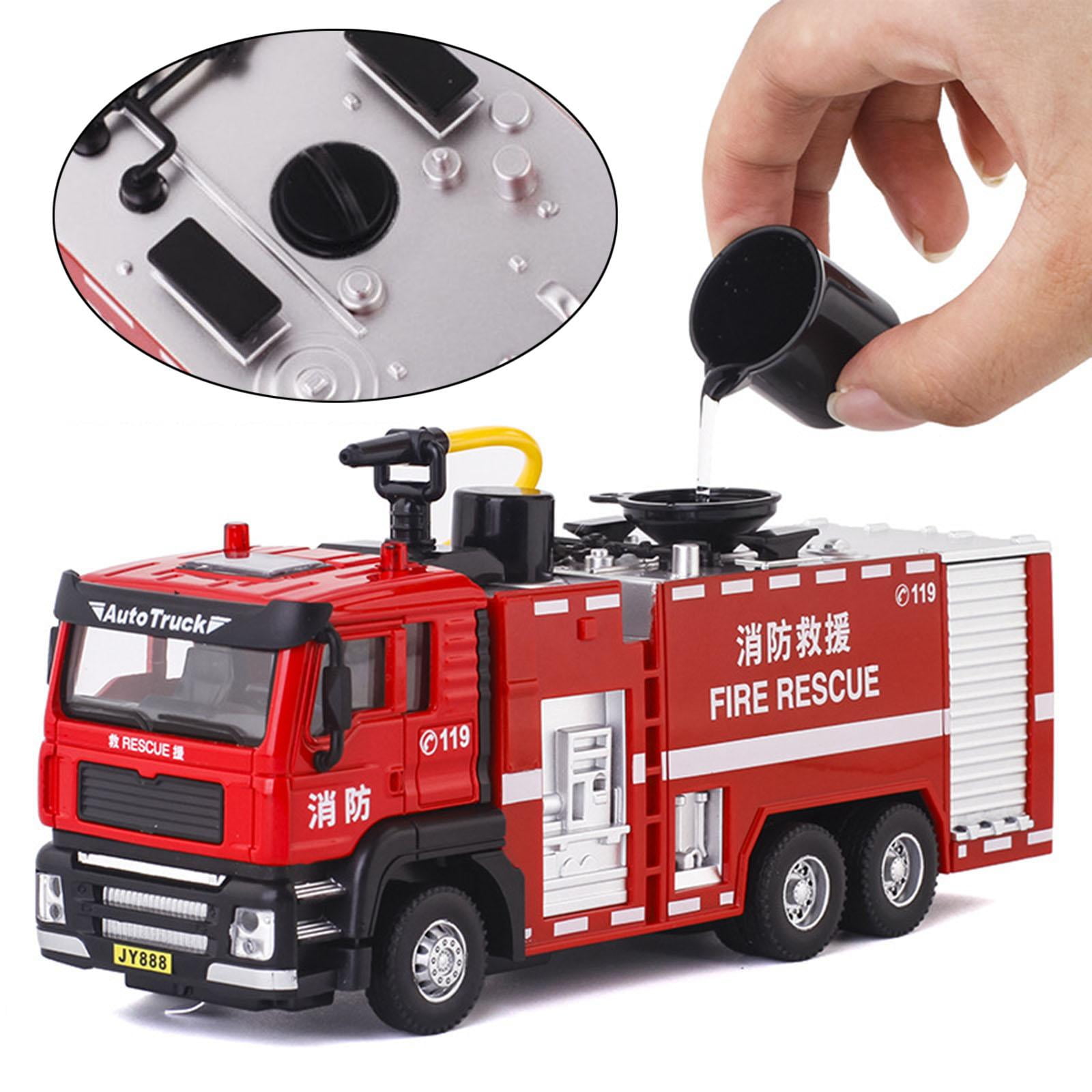 PETSOLA 1/32 Fire Truck Vehicle Pull Back Fire Truck Portable Travel ...