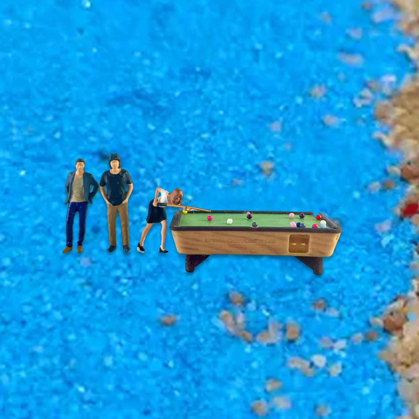 PETSOLA 1/64 People Figure Model Mini Billiards Model Set S Scale ...