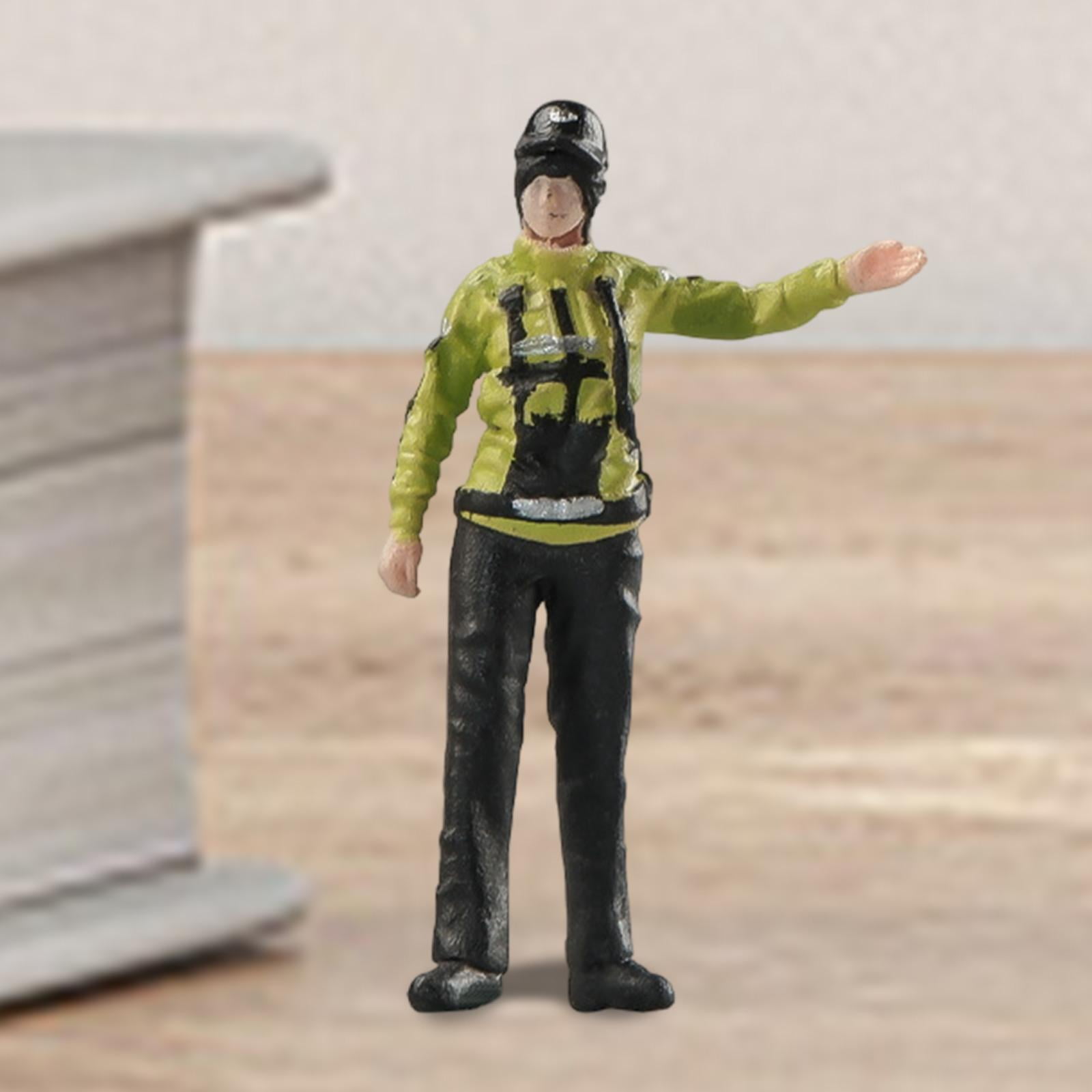 PETSOLA 1/64 Scale Female Police Model Resin Figurines Hand Painted ...