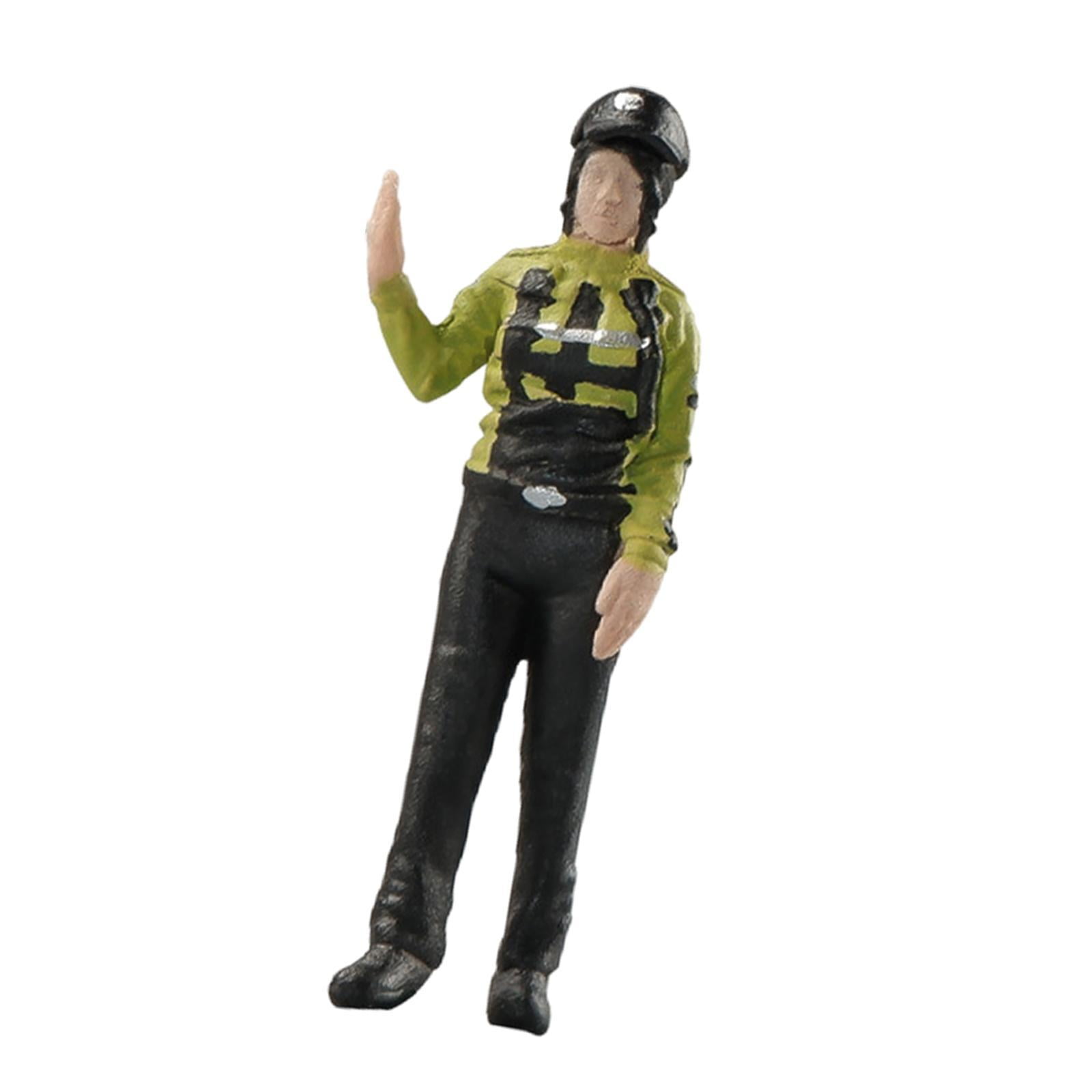 PETSOLA 1/64 Scale Female Police Model Resin Figurines Hand Painted ...