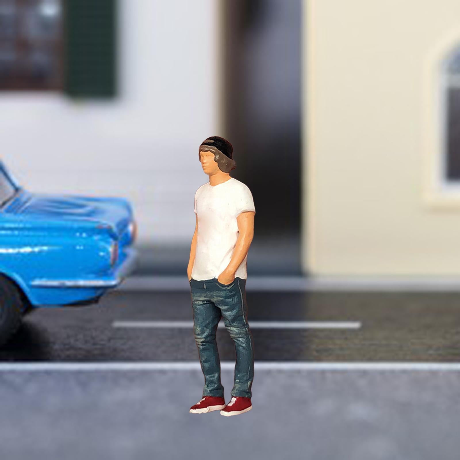 PETSOLA 1/64 Scale People Figure Gentleman Figure Realistic Young Man ...