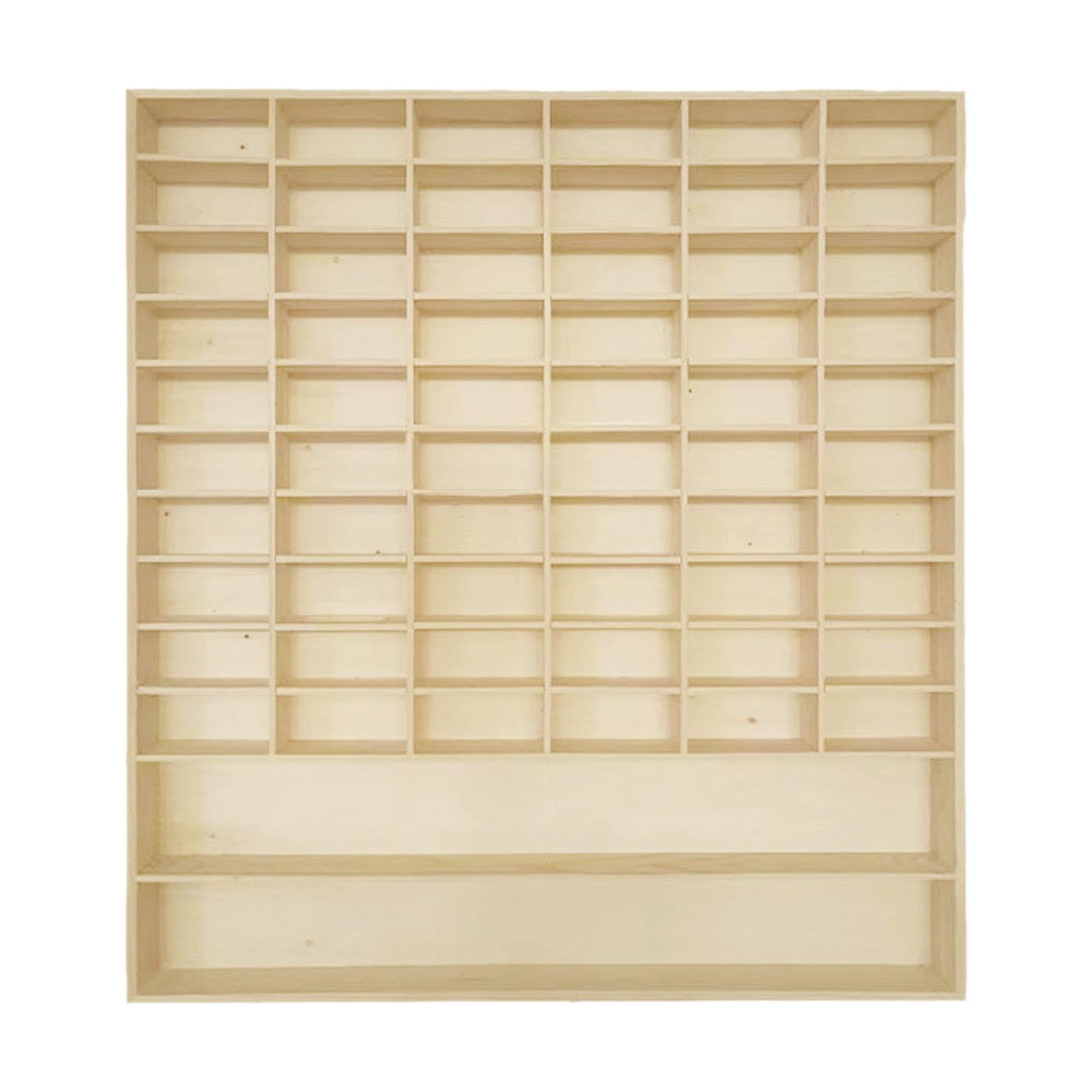 PETSOLA 1/64 Scale Toy Car Display Case Wall Shelf Multifunctional 60 Grids Space Saving Model ...