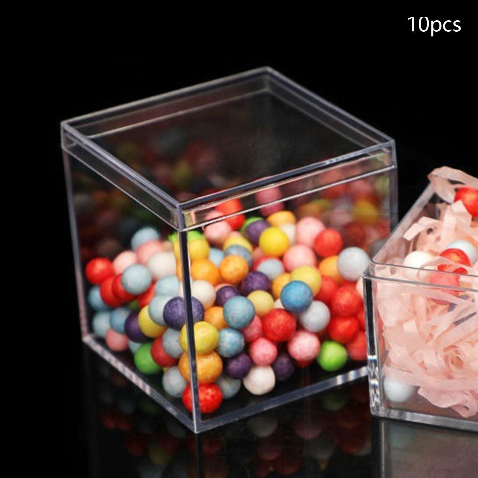 PETSOLA 10 Pieces Small Acrylic Display Case Durable Candy Box ...