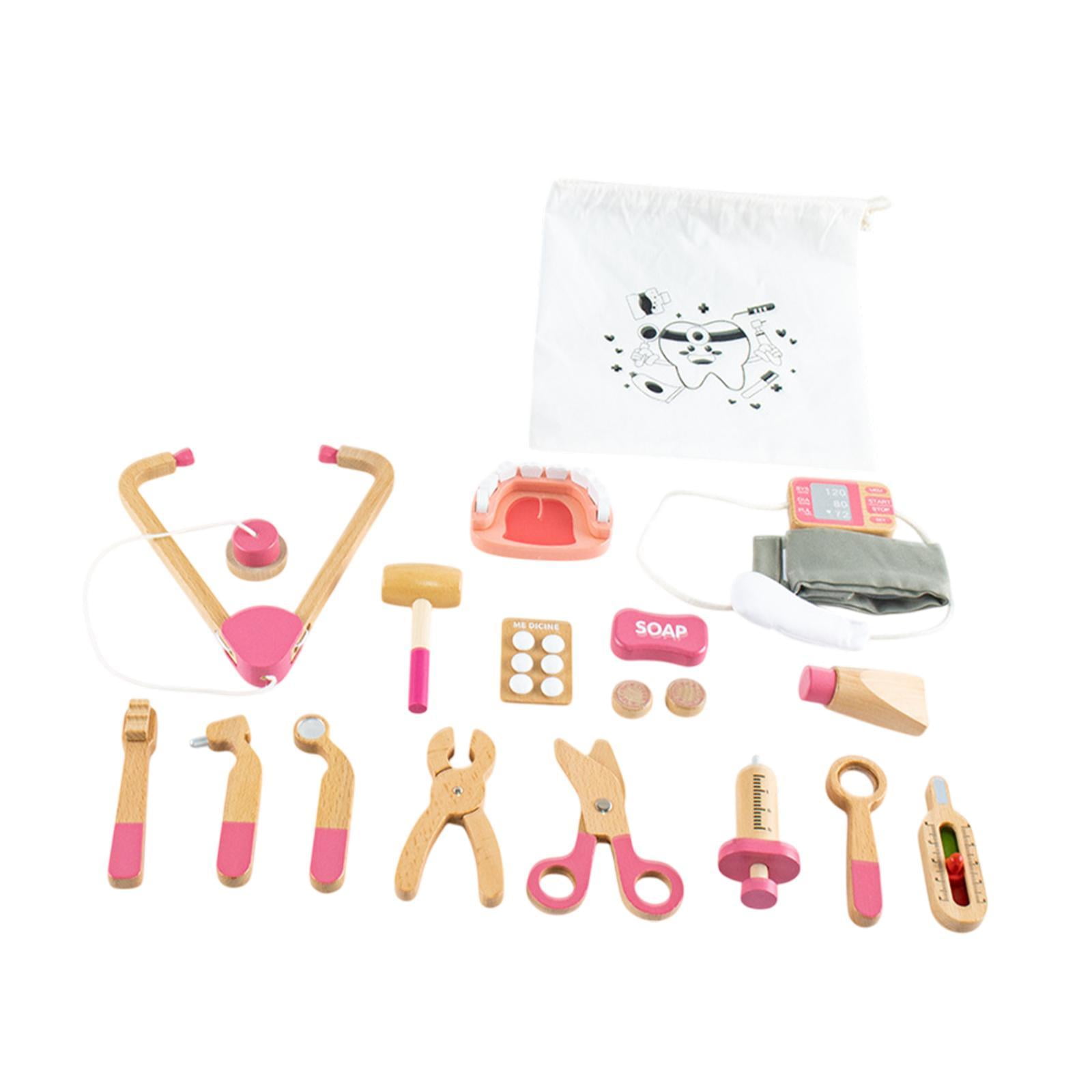 PETSOLA 17 Pieces Children Doctor Toy Set Kids Doctor Bag Motor Skills ...