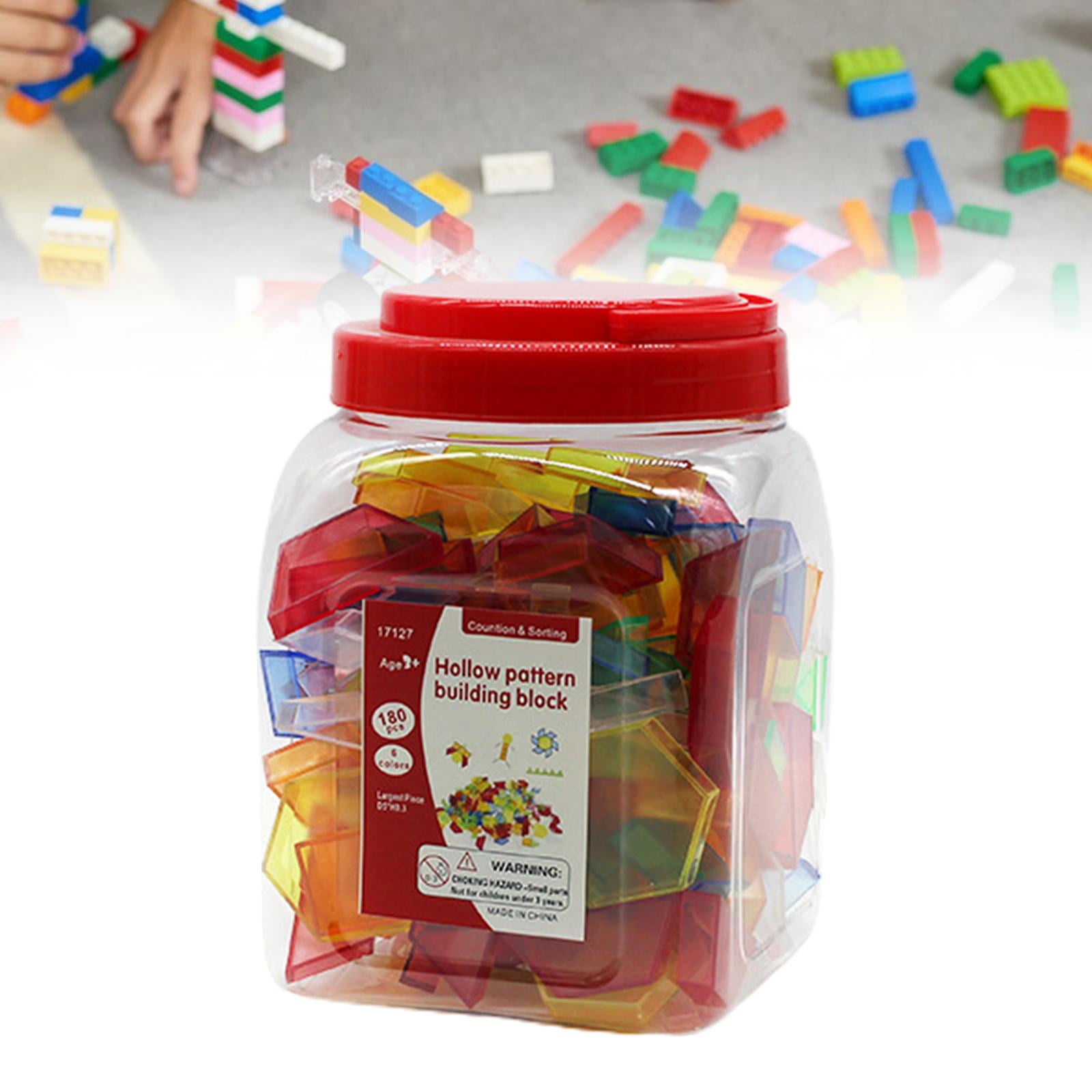 PETSOLA 180 Pieces Transparent Pattern Blocks Shape Manipulatives ...