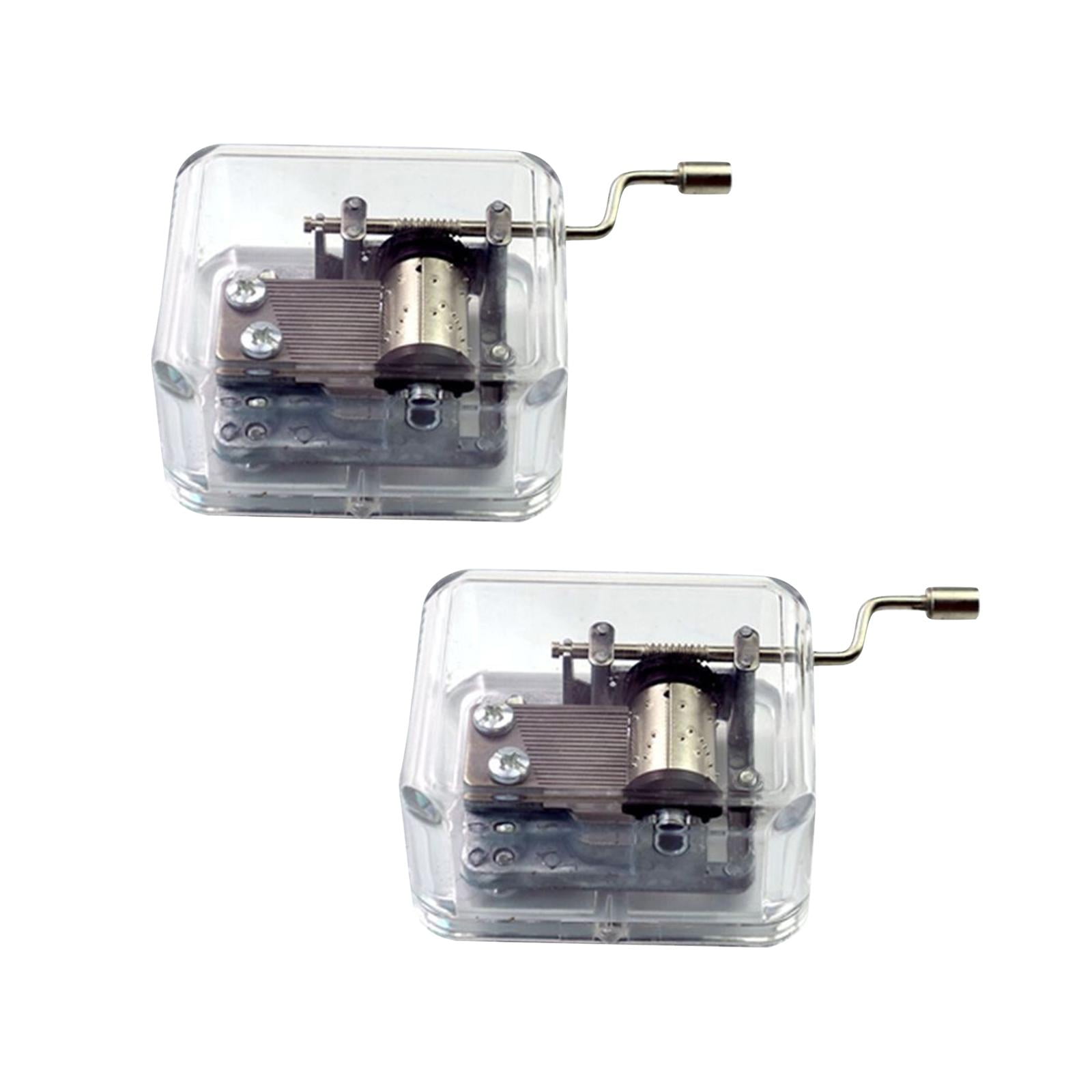 PETSOLA 2 Pieces Hand Crank Musical Boxes DIY Music Box Decoration ...