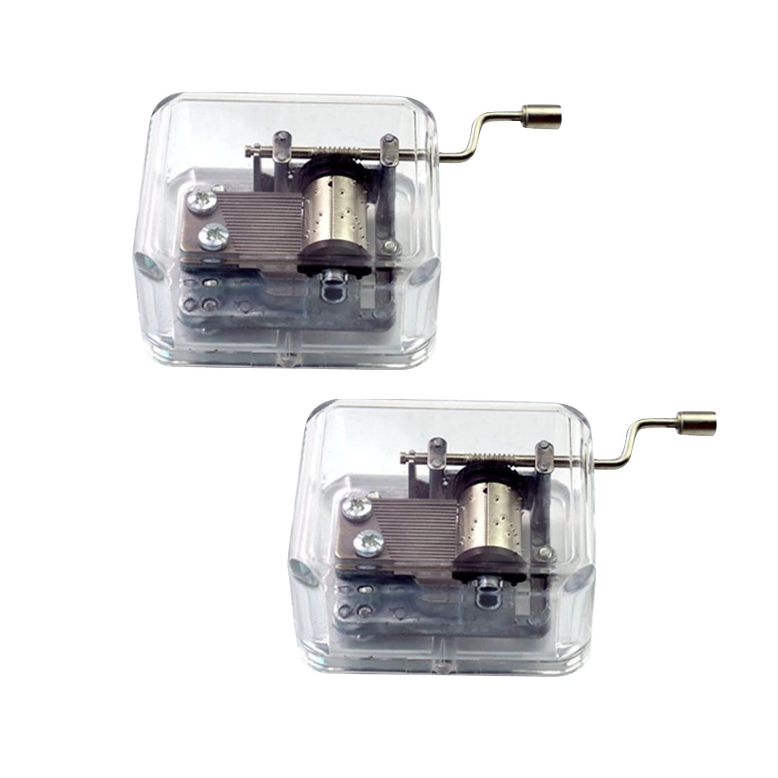 PETSOLA 2 Pieces Hand Crank Musical Boxes DIY Music Box Decoration ...