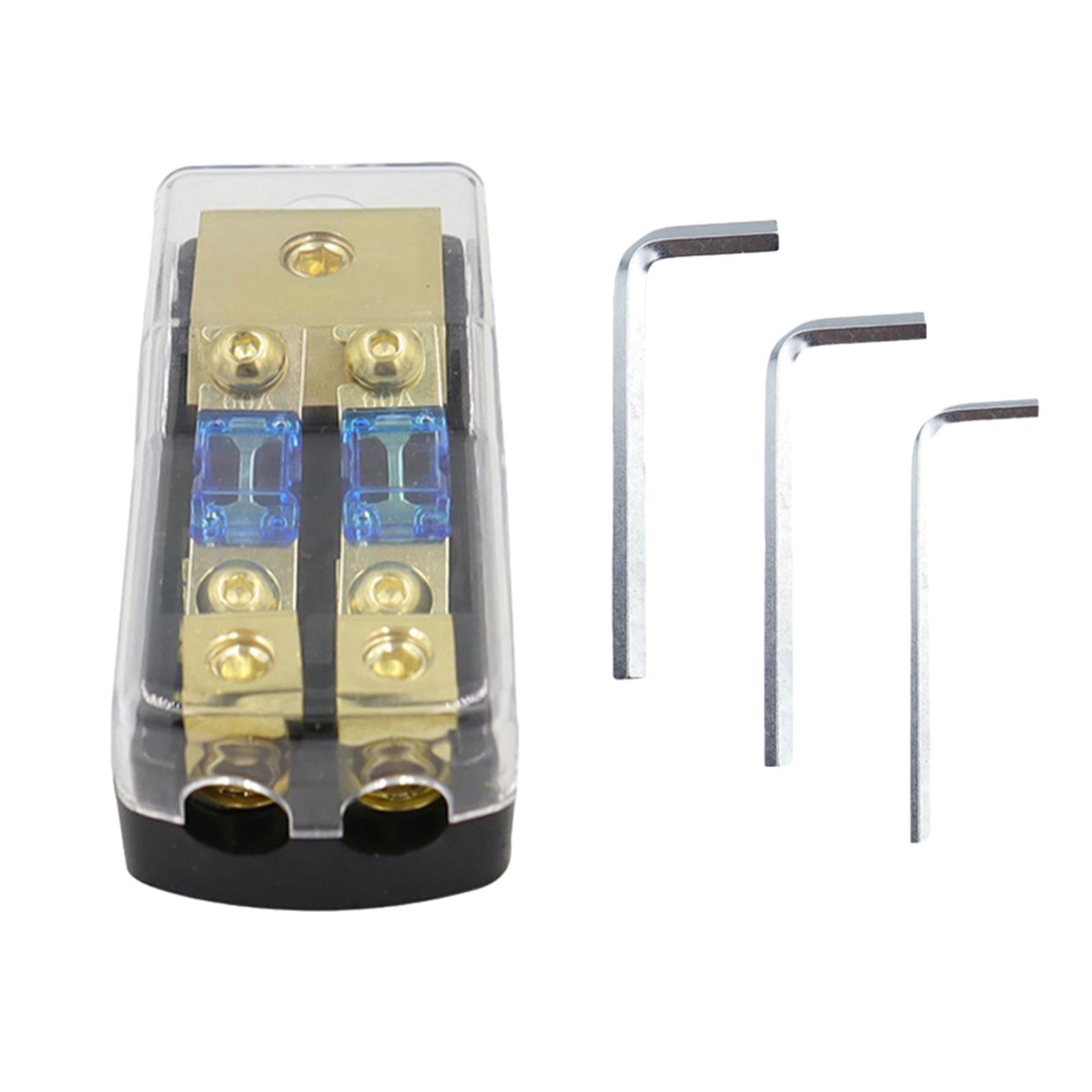 PETSOLA 2 Way Fuse Holder Amp Fuse Distribution Block High Anl Fuse Box ...