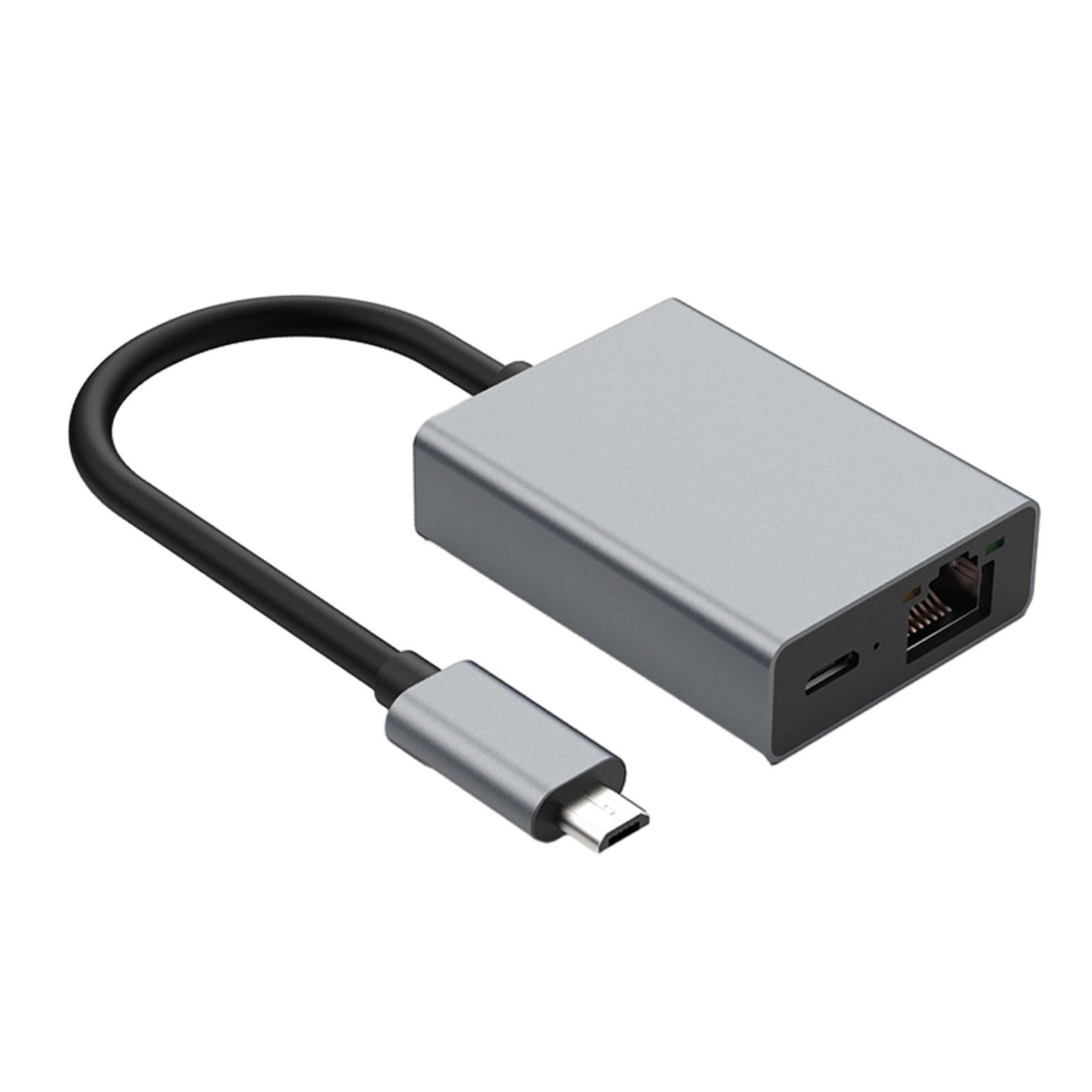 PETSOLA 2 in 1 Micro USB Ethernet Adapter with PD Charging Port ...