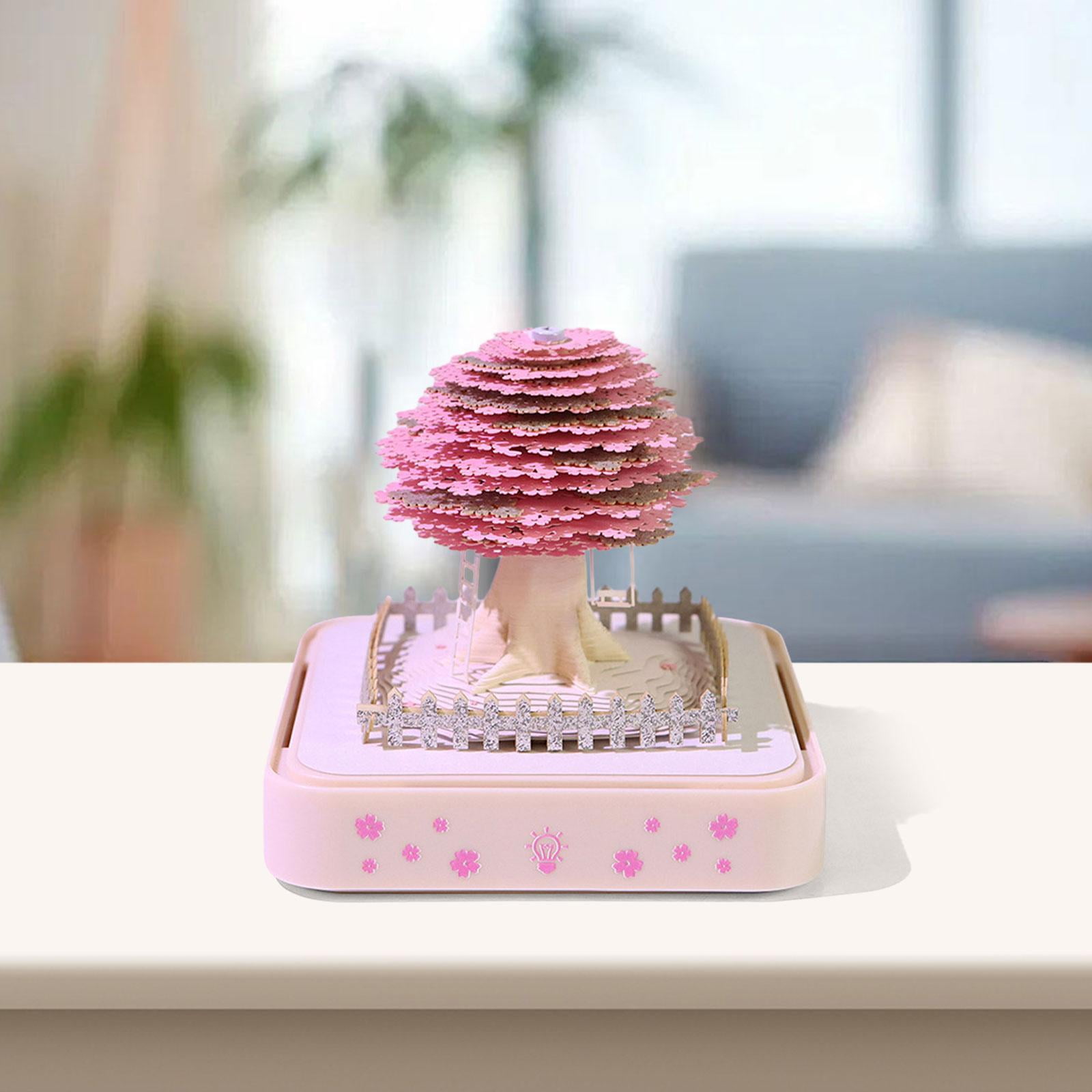 PETSOLA 2025 3D Memo Pad Calendar 3D Calendar Post Notes with LED Tear ...